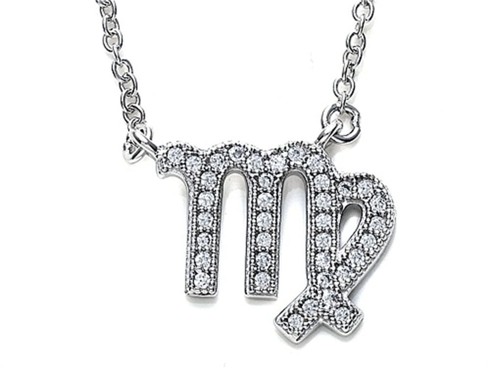Zoe R Sterling Silver Micro Pave Hand Set Cubic Zirconia (CZ) Virgo ...