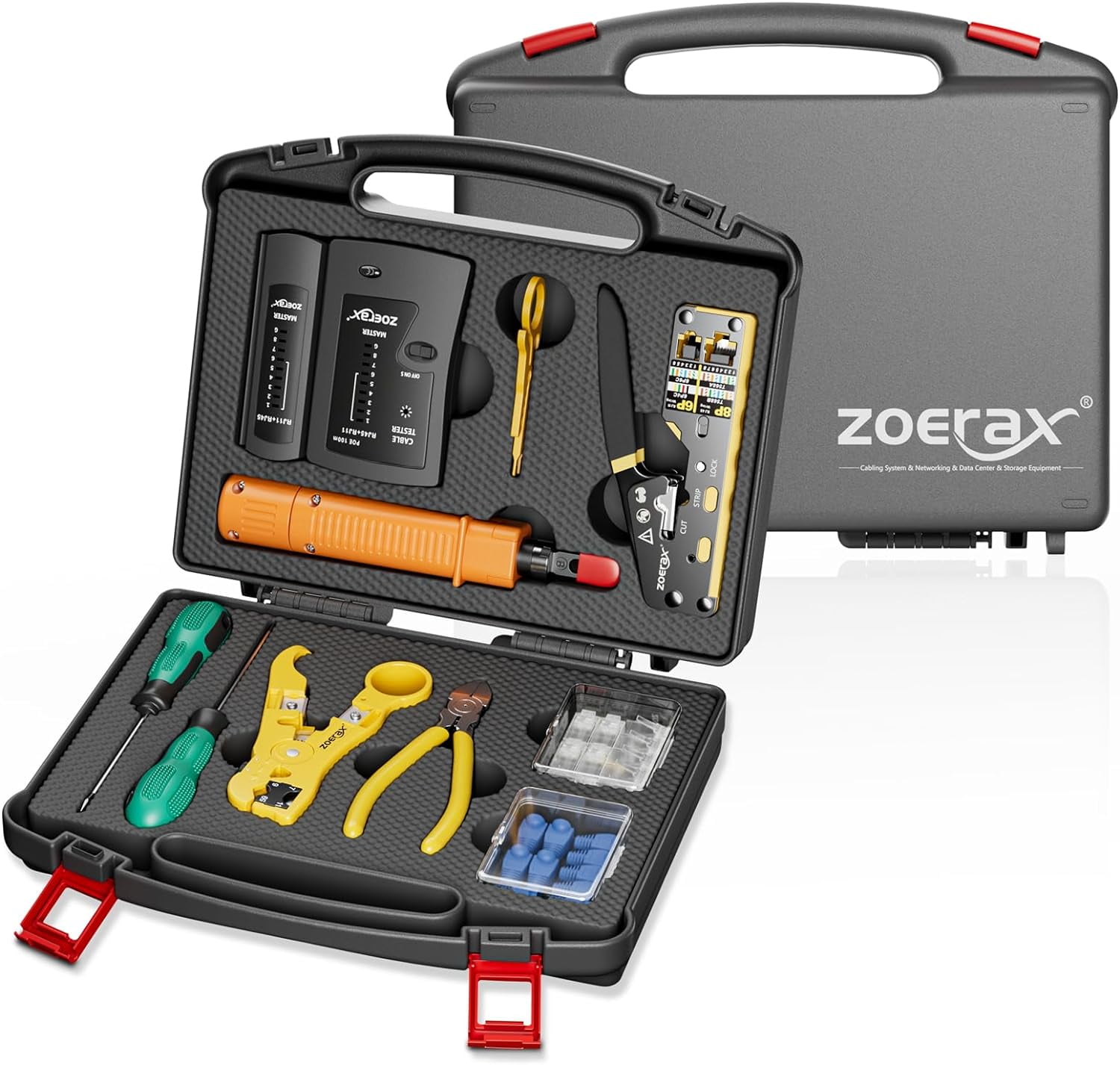 ZoeRax 11-in-1 Professional RJ45 Network Tool Kit – Includes Pass ...