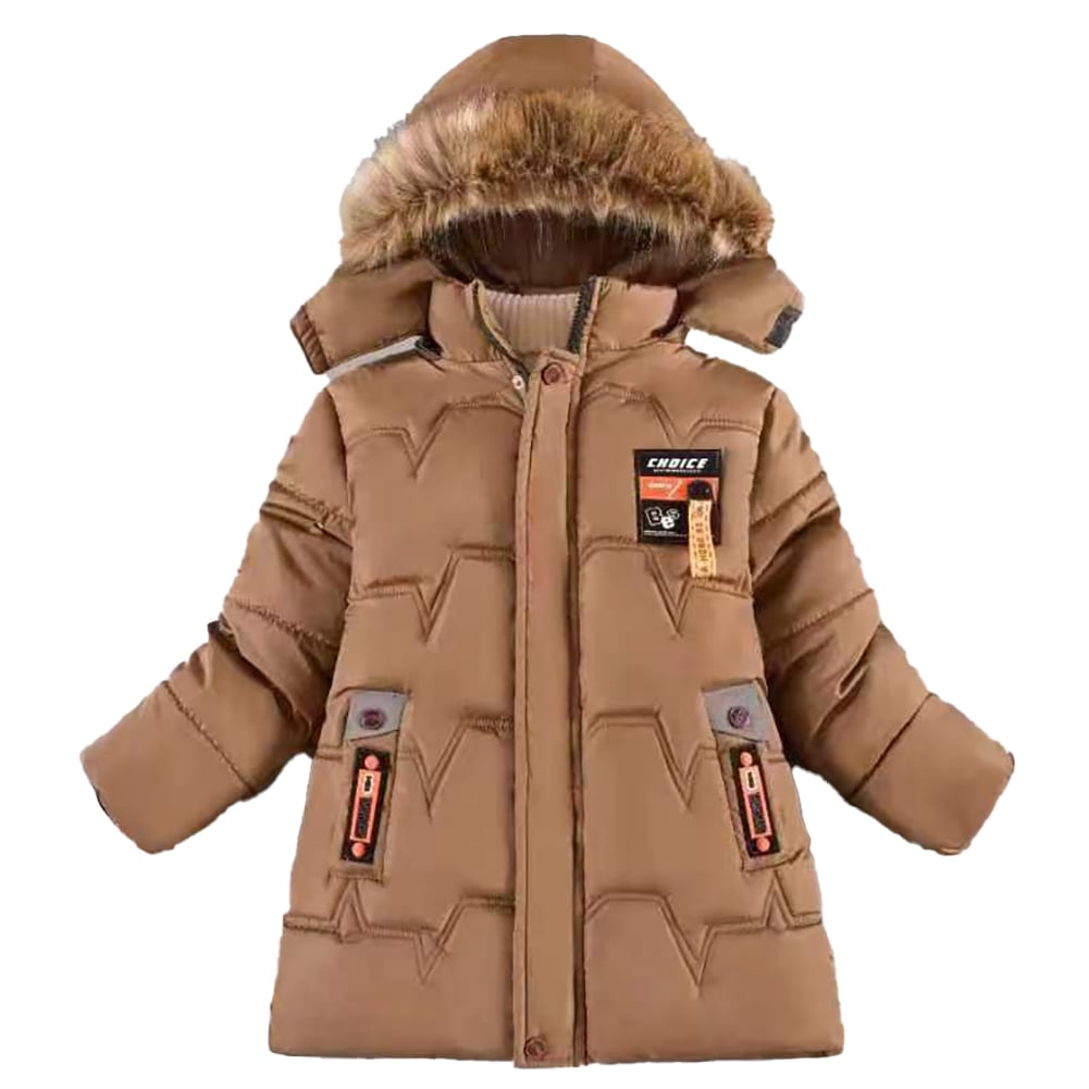 Zoeecloth Kids Boys Fleece Padded Warm Jacket Toddler Thicken Parka ...