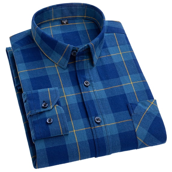 Zoeecloth Men's Long Sleeve Dress Shirts Casual Stylish Cotton Shirts ...
