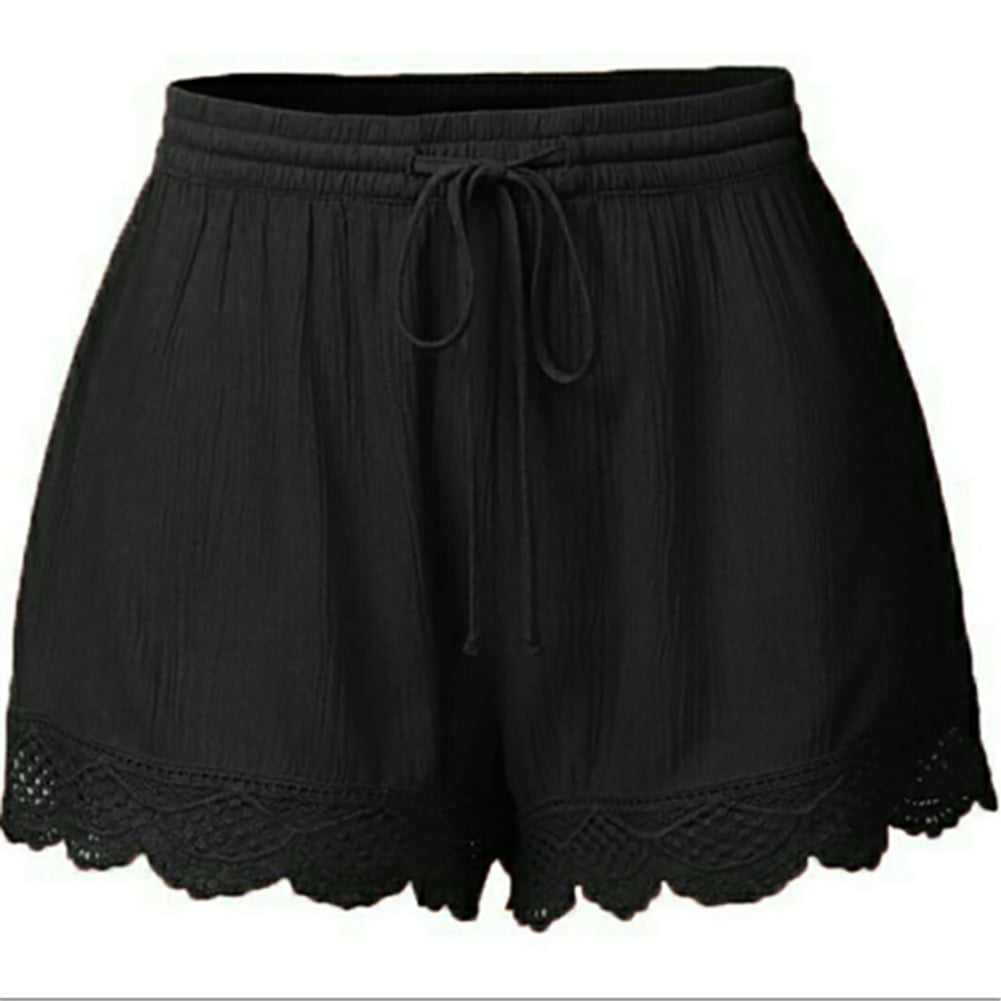 Zoeecloth Womens Loose Shorts Female Summer Comfortable Elastic Waist ...