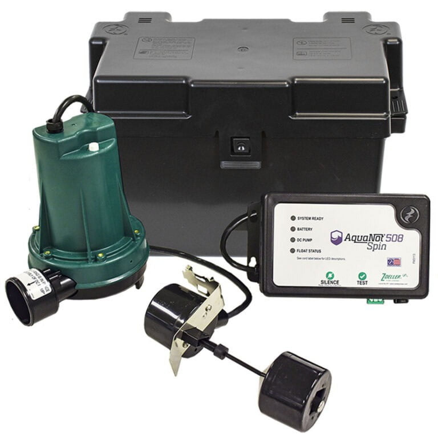 Zoeller 508-0005 Aquanot 12 Volt Backup Sump Pump System - Walmart.com