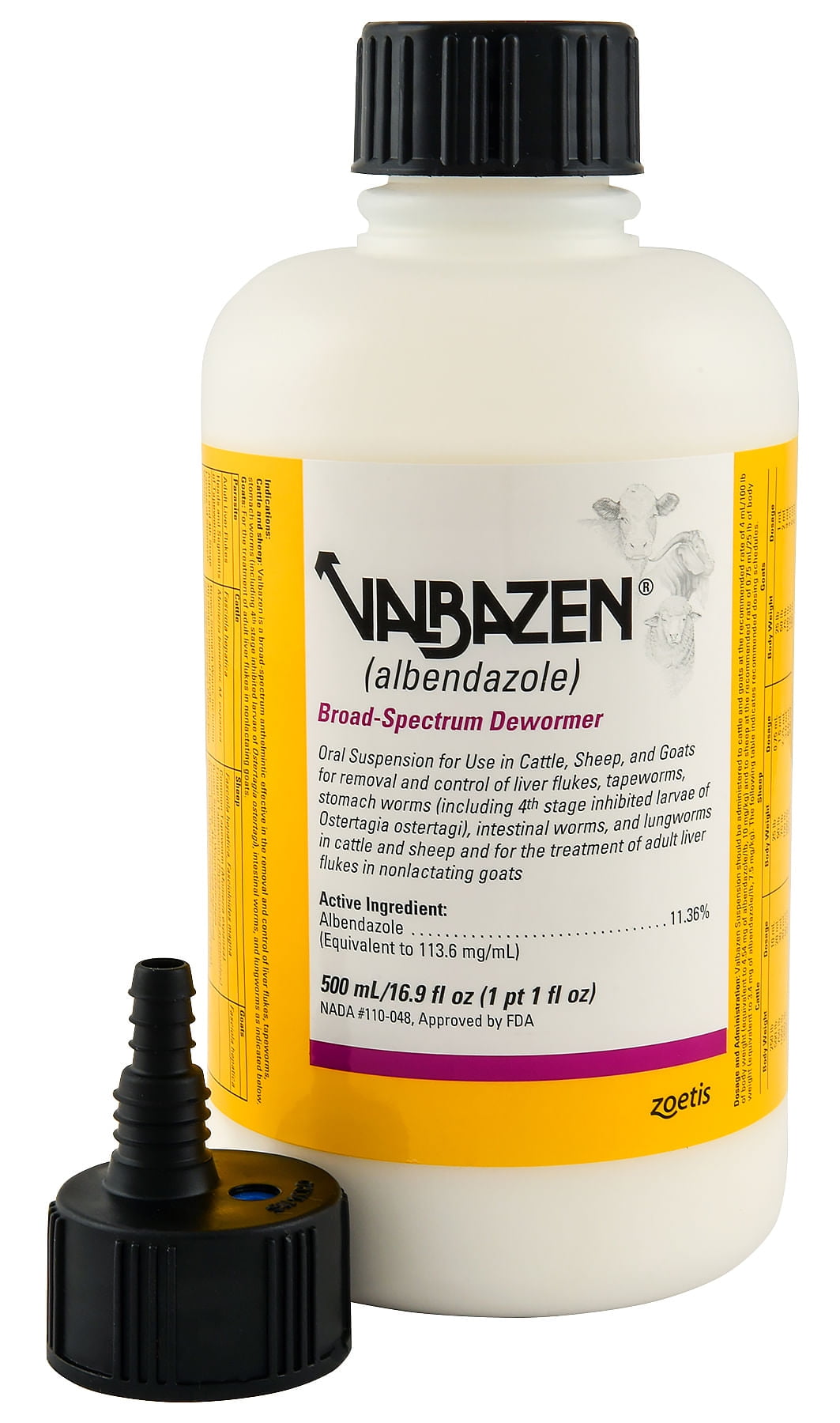 Zoetis Animal Health Valbazen Drench 500 mL - Walmart.com
