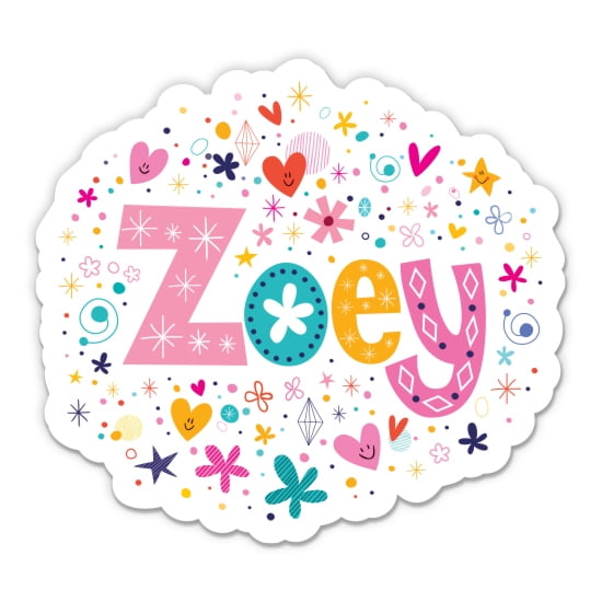 Zoey Girl Name Cute Kid Lunchbox - 5" Vinyl Sticker - For Car Laptop I ...