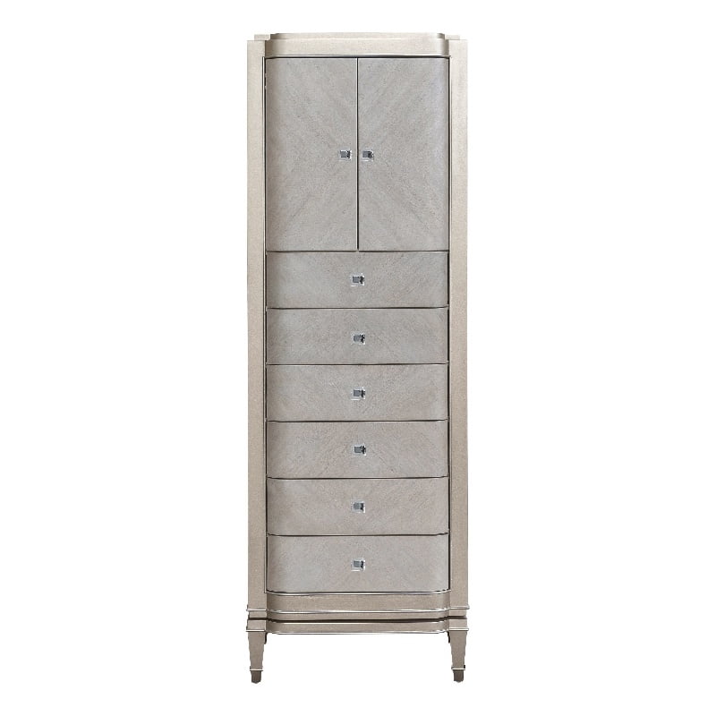 Zoey Solid Wood Swivel Lingerie Chest in Silver Finish by Pulaski ...