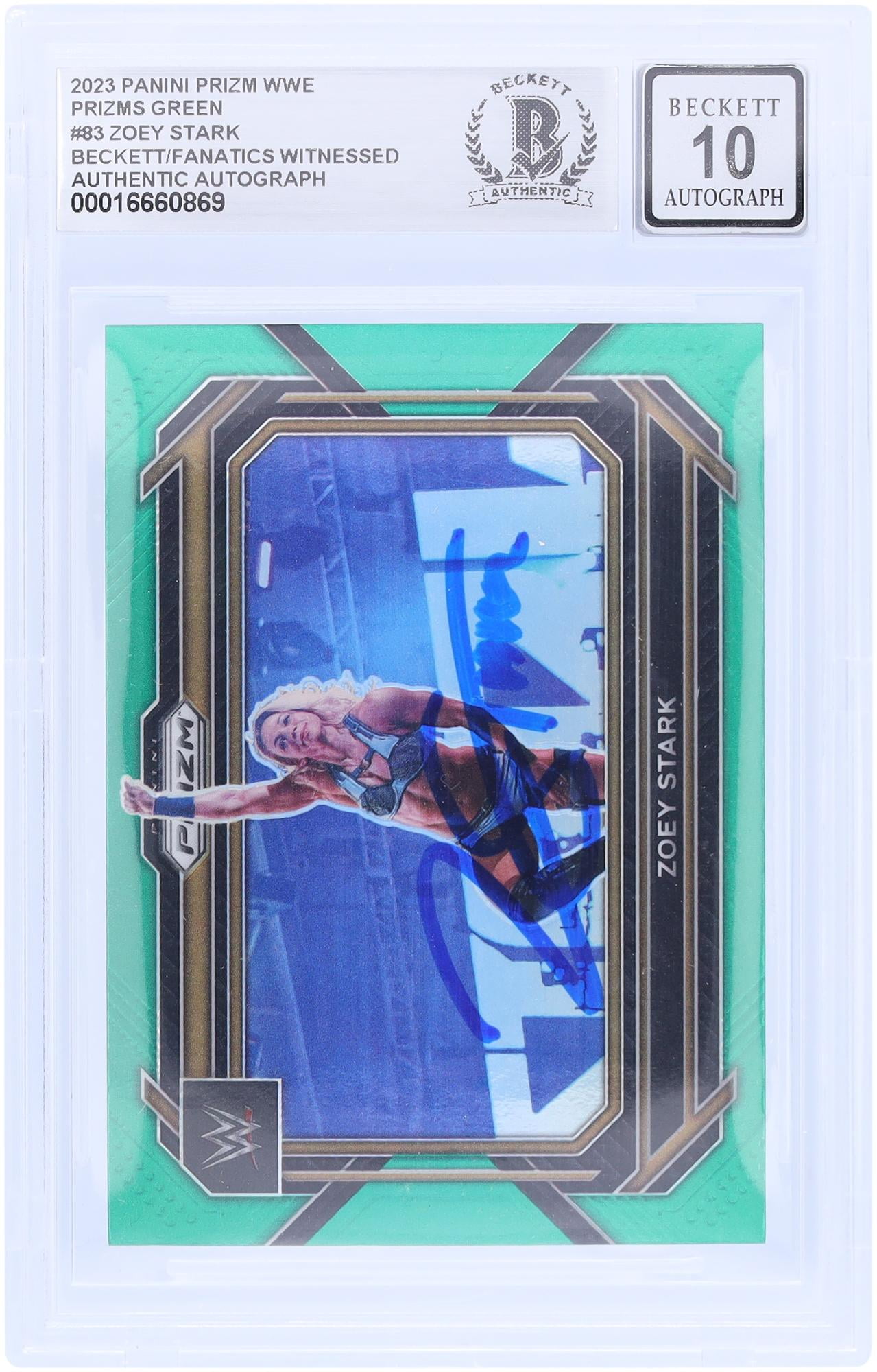 Zoey Stark WWE Autographed 2023 Panini Prizm Green Prizm #83 Beckett ...