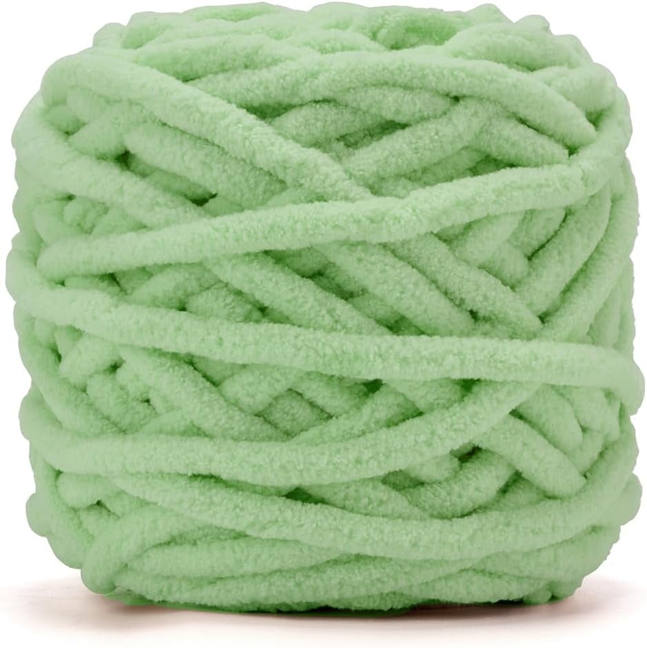1Pcs Yarn of 100g/3.5oz - Cream Chenille Yarn 6 Super Bulky - Knitting ...