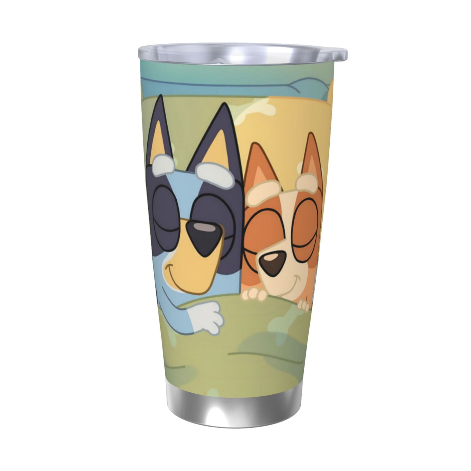 Zofaai Bluey Pattern 20OZ Car Cup, Stainless Steel Vacuum Insulated ...