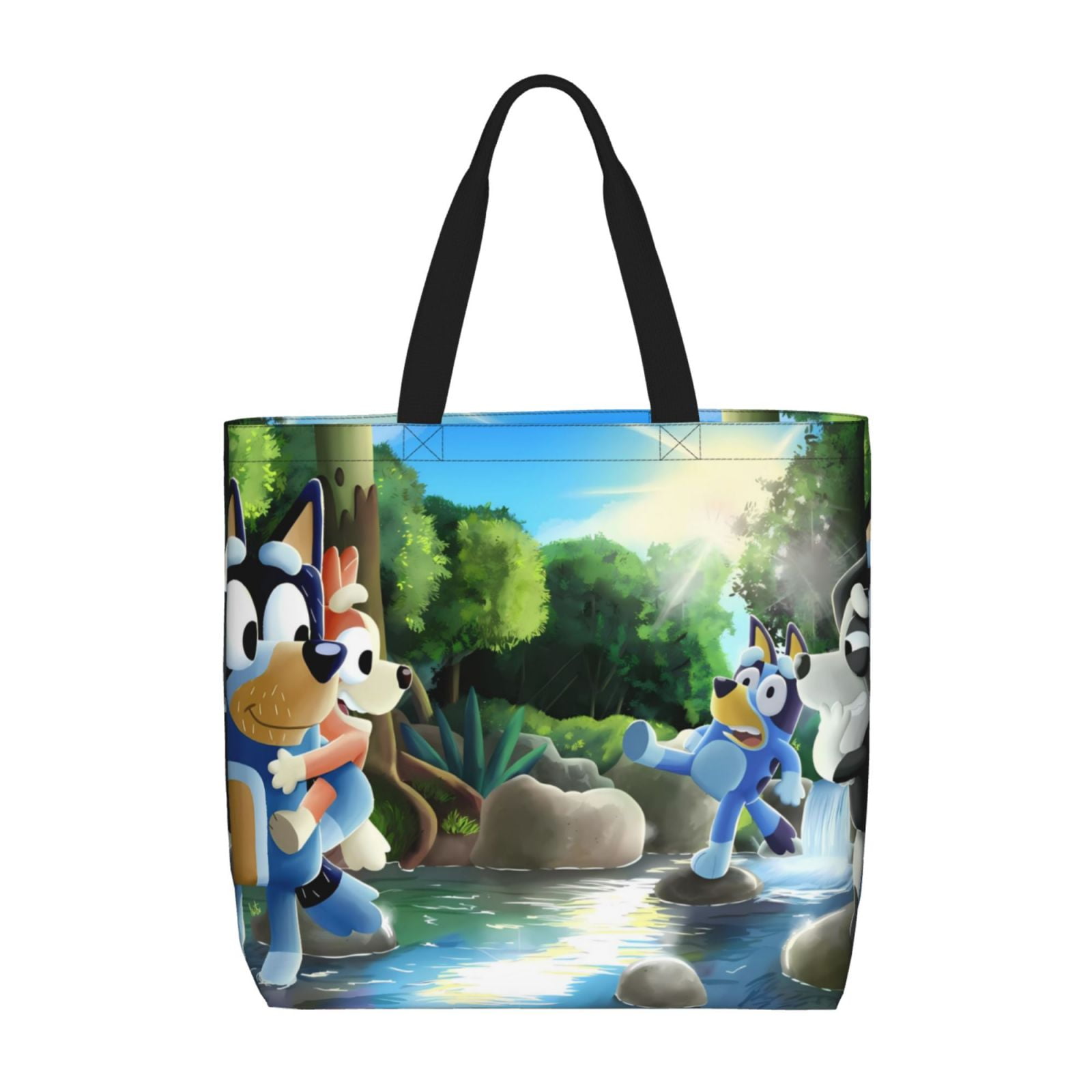 Zofaai Bluey Pattern Zippered Shoulder Bag, Large Capacity Waterproof ...