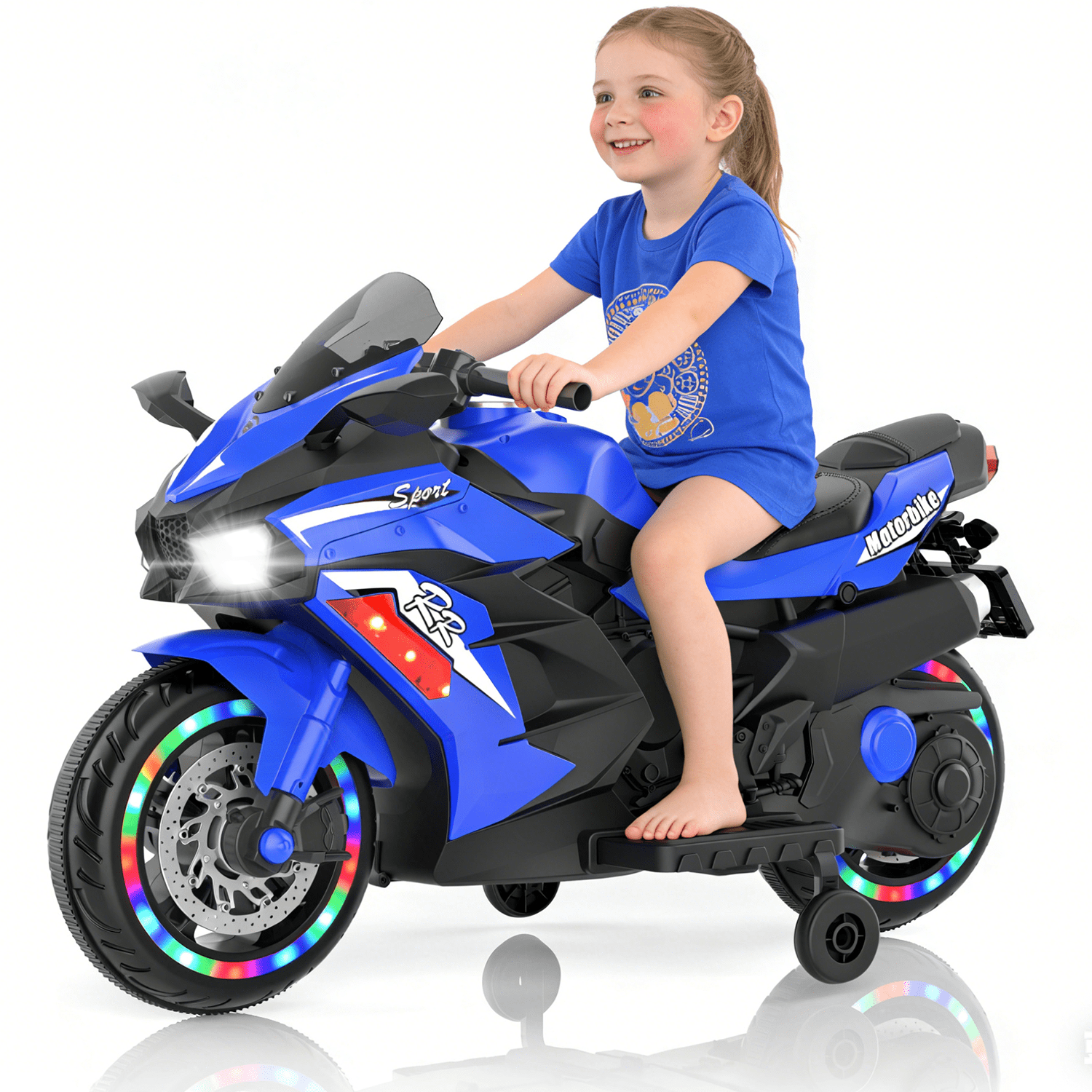 ZOGYMOZ 12V Ride on Motorcycle for Kids, Electric Motorcycle with ...