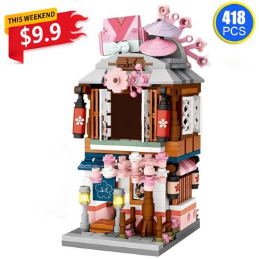 MACTANO House Building Block Set Garden Hotel Building Brick Kit Toy ...