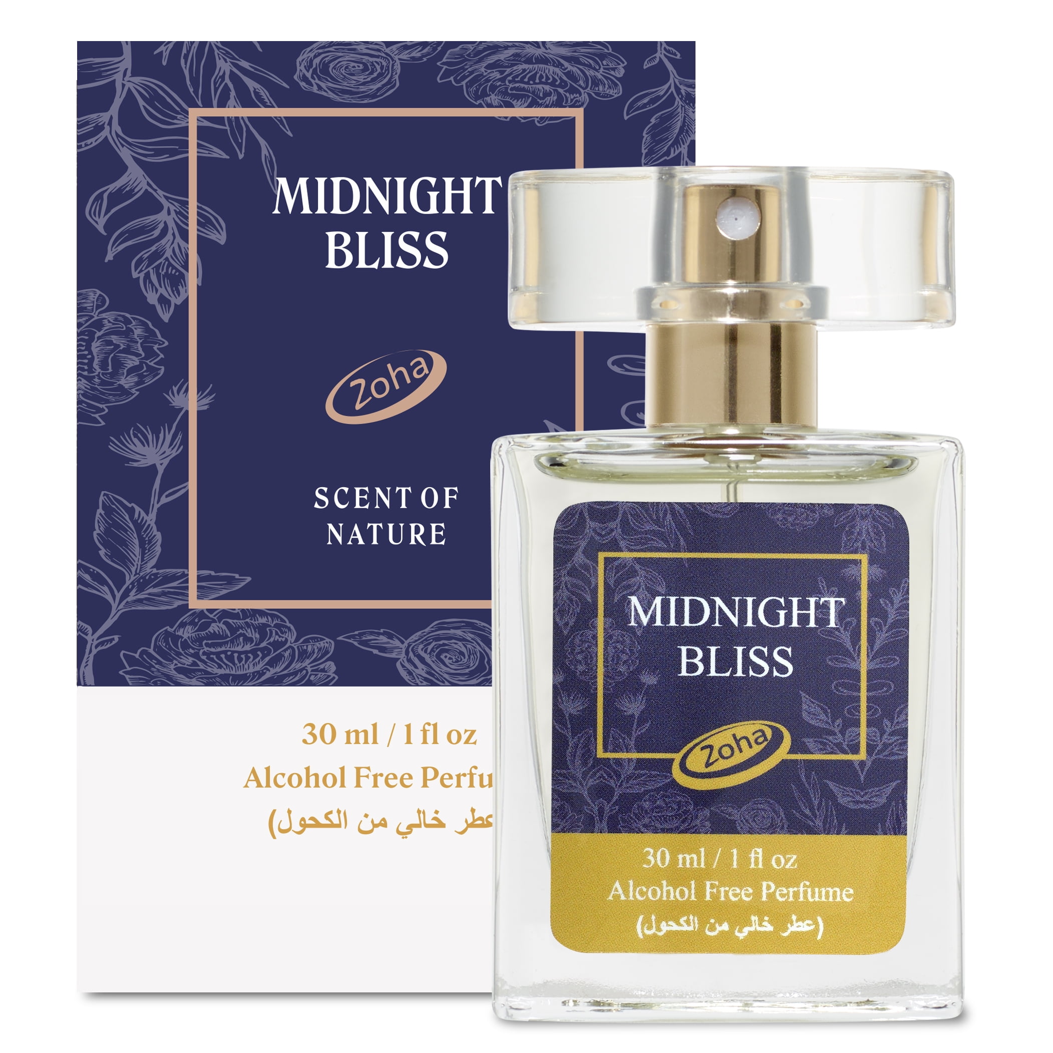 Zoha Midnight Bliss Perfume Oil Women's Fragrance, Alcohol-Free ...