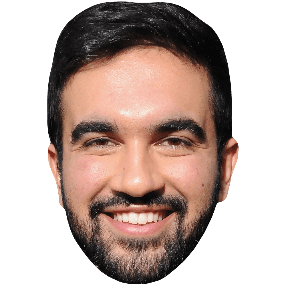 Zohran Mamdani (Smile) Big Head. Larger than life mask. - Walmart.com