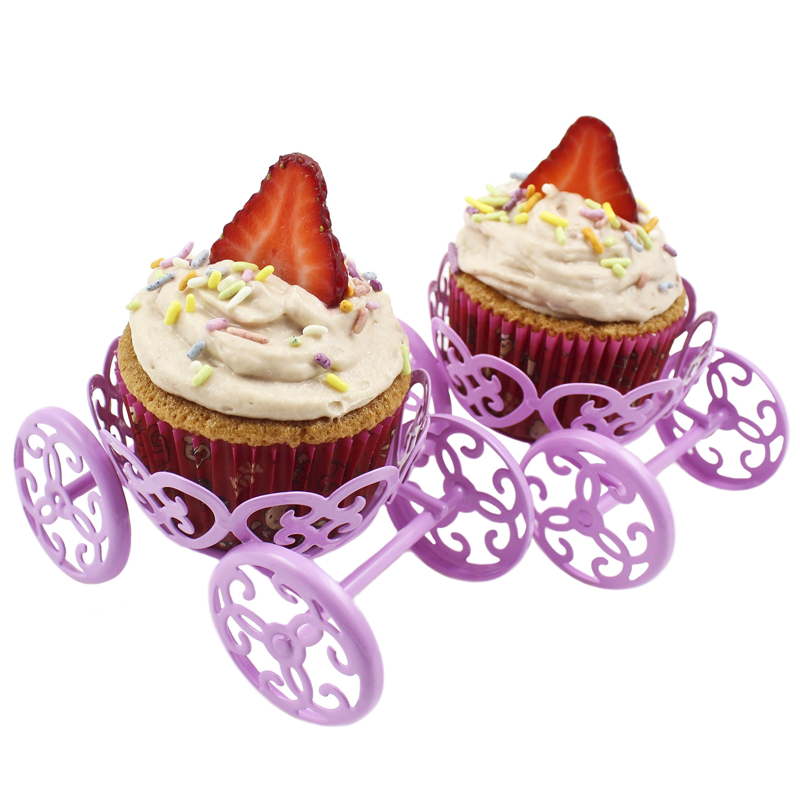Zoie + Chloe Princess Carriage Cupcake Stand Holder Display - 2 Pack ...