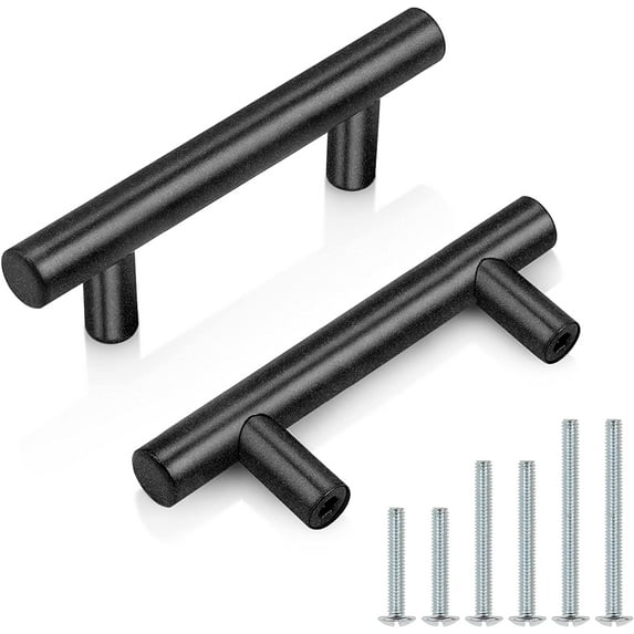 Zoizocp 5 Pack 2-1/2 Inch Cabinet Pulls Black Stainless Kitchen Drawer ...