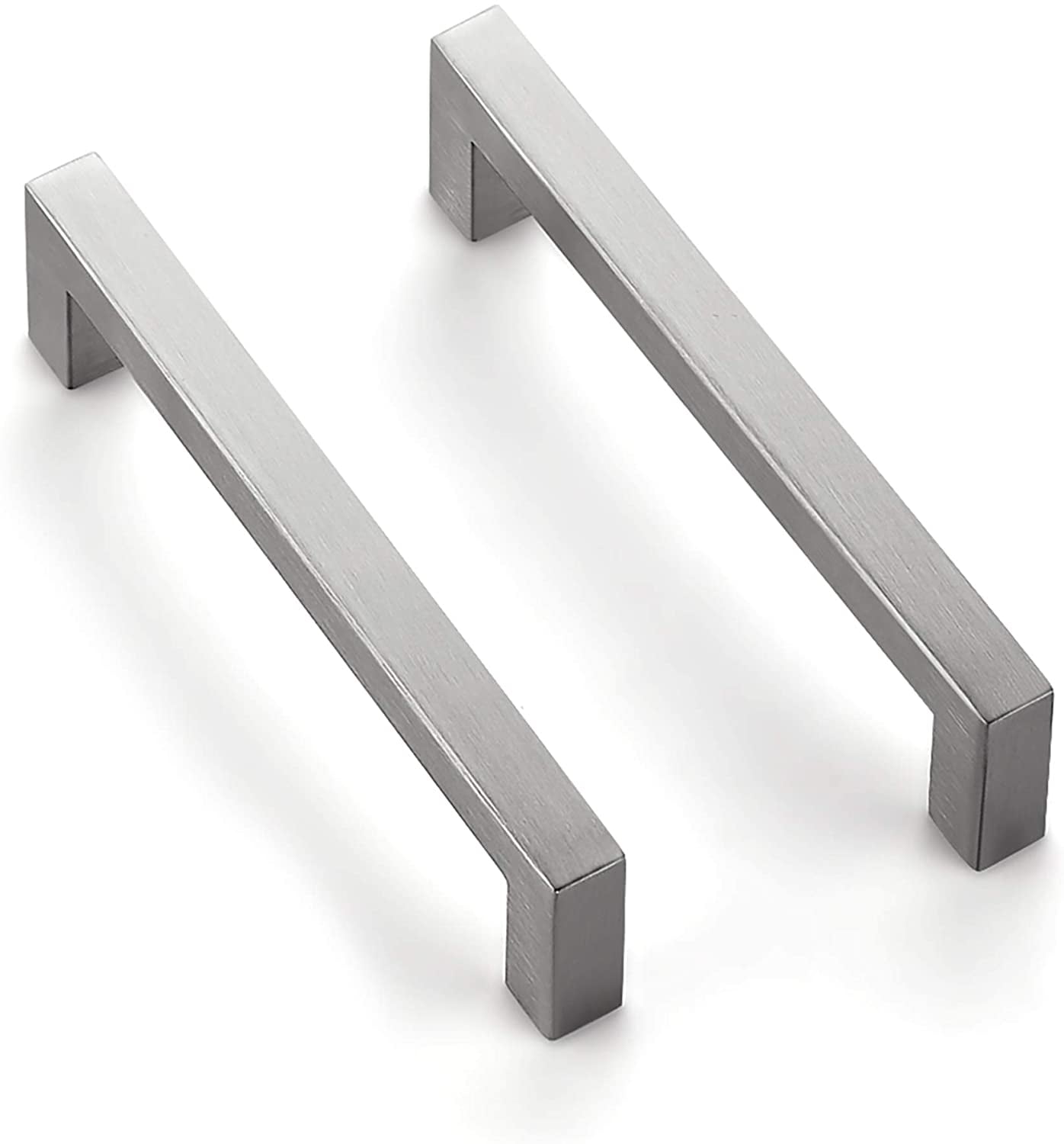 Zoizocp 5 Pack 5 Inch Kitchen Square Cabinet Handles Satin Nickel ...