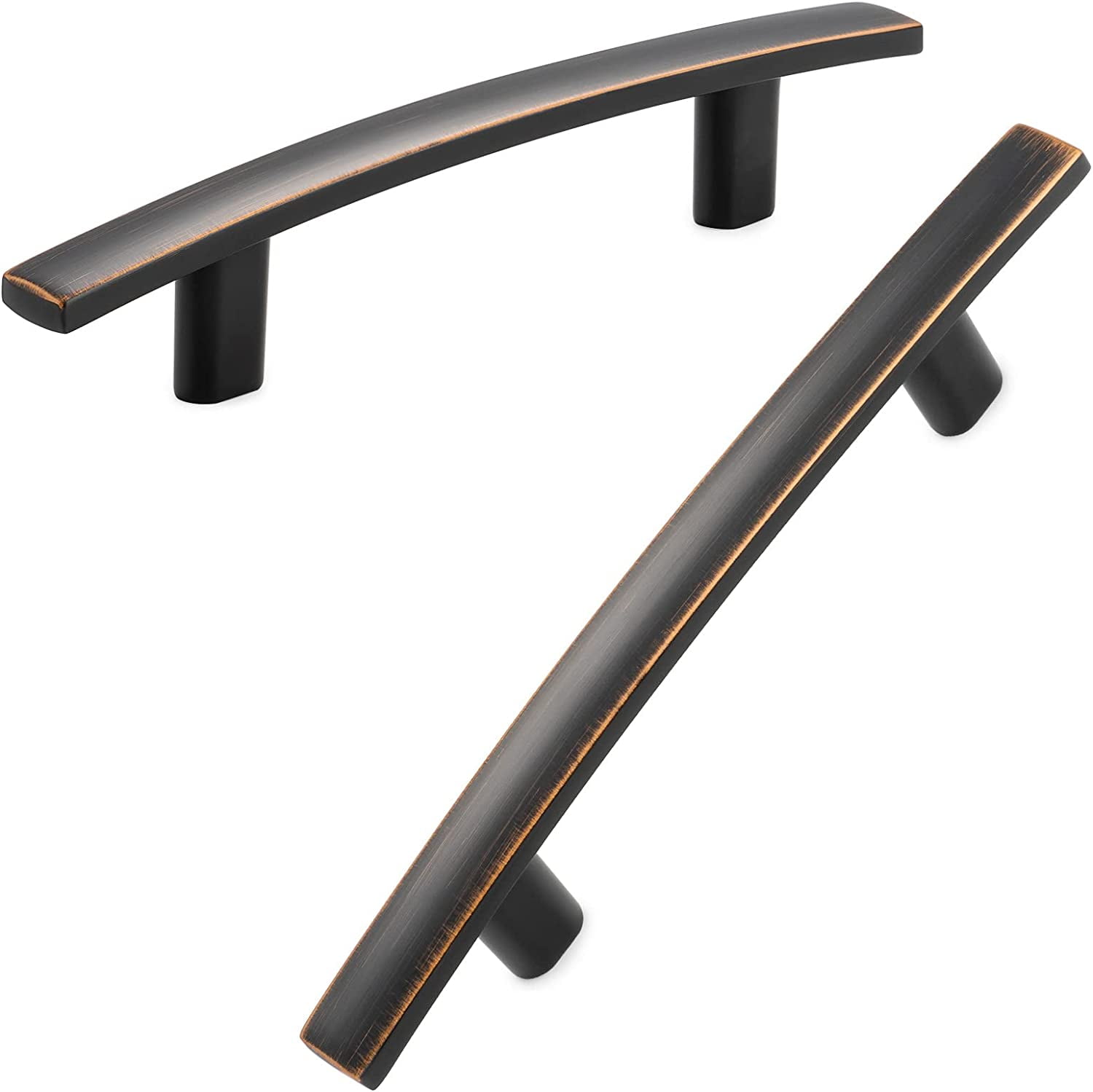 Zoizocp Curved Bar Cabinet Pull - Black Furniture Arch Handle, 5 Inch ...