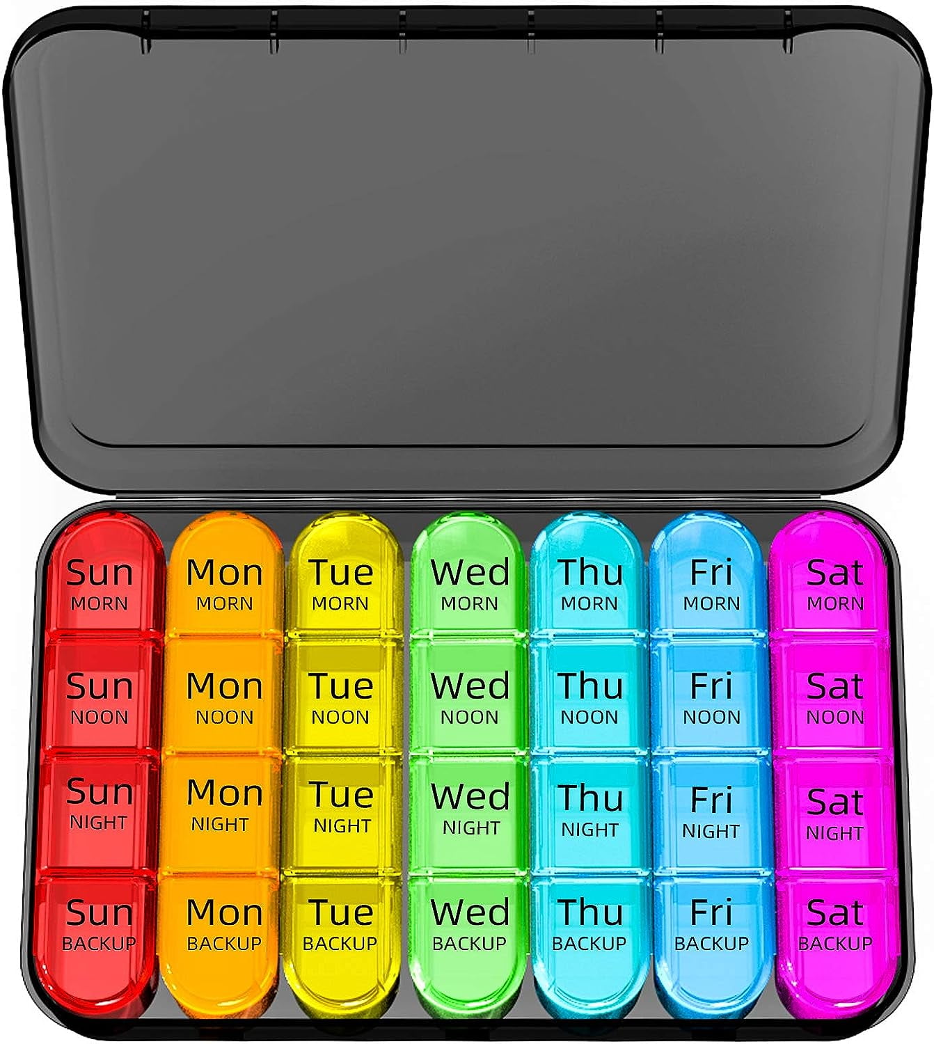 Zoksi Weekly Pill Organizer 4 Times a Day, 7 Day Pill Box Case for Travel, Large Medication ...