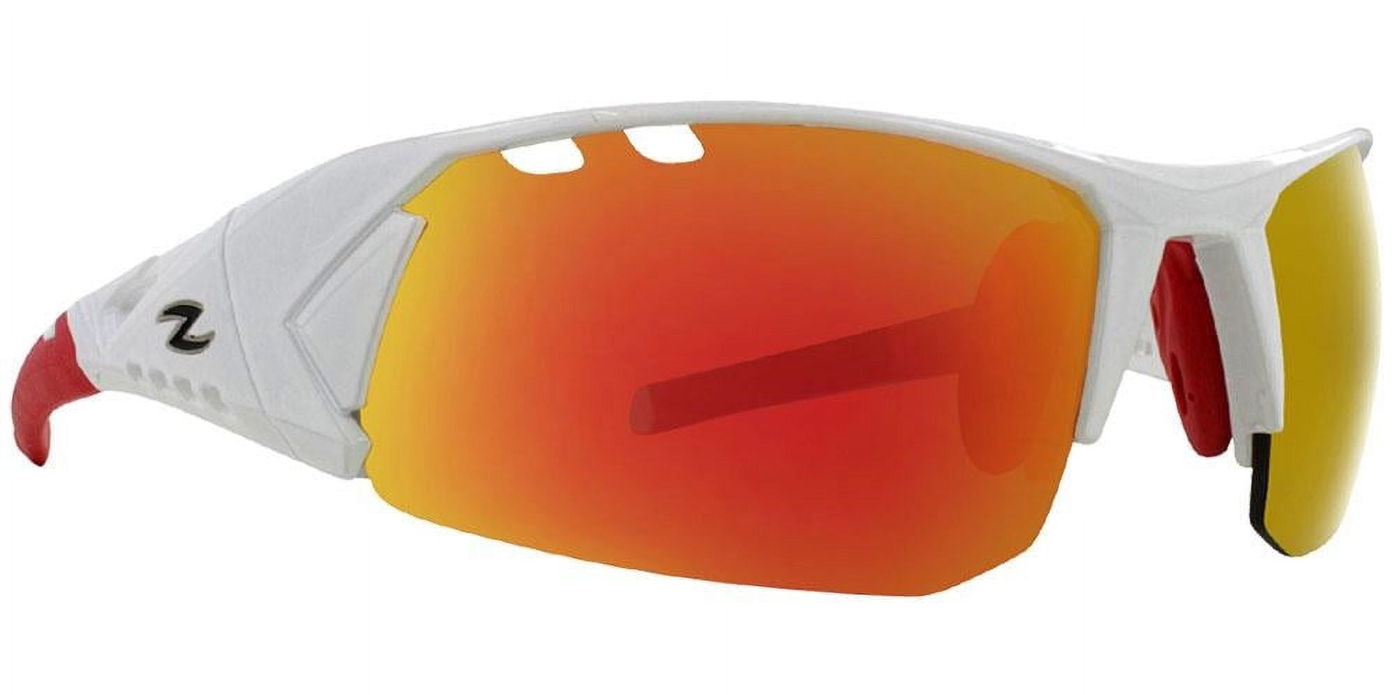 Zol Sprinter Sunglasses (White with Red Lens) - Walmart.com