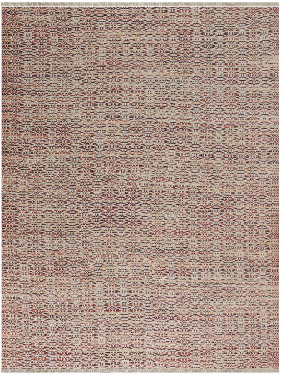 Luxee Designs Zola Parquet Red/Yellow Jute/Rayon Flatweave Area Rug 8 ...