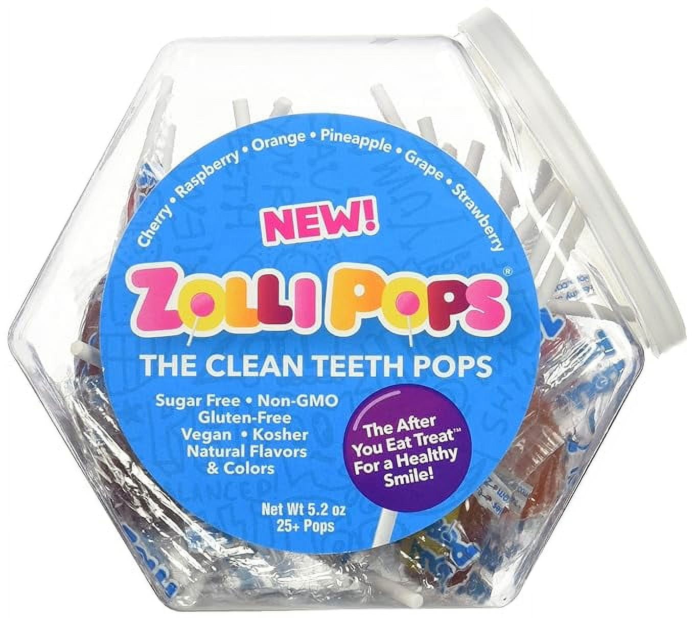Zollipops Clean Teeth Lollipops, Anti Cavity, Sugar Free, Dye Free ...