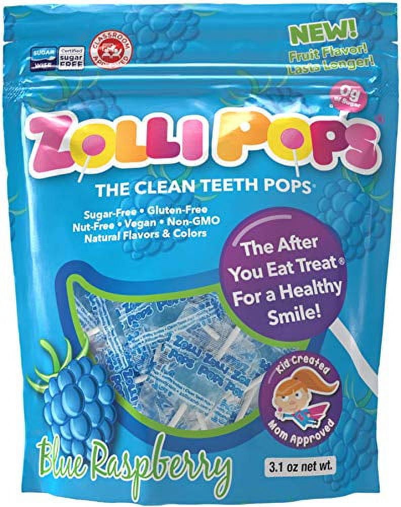 Zollipops Clean Teeth Lollipops, Blue Raspberry, 3.1 Ounce (Pack of 1 ...