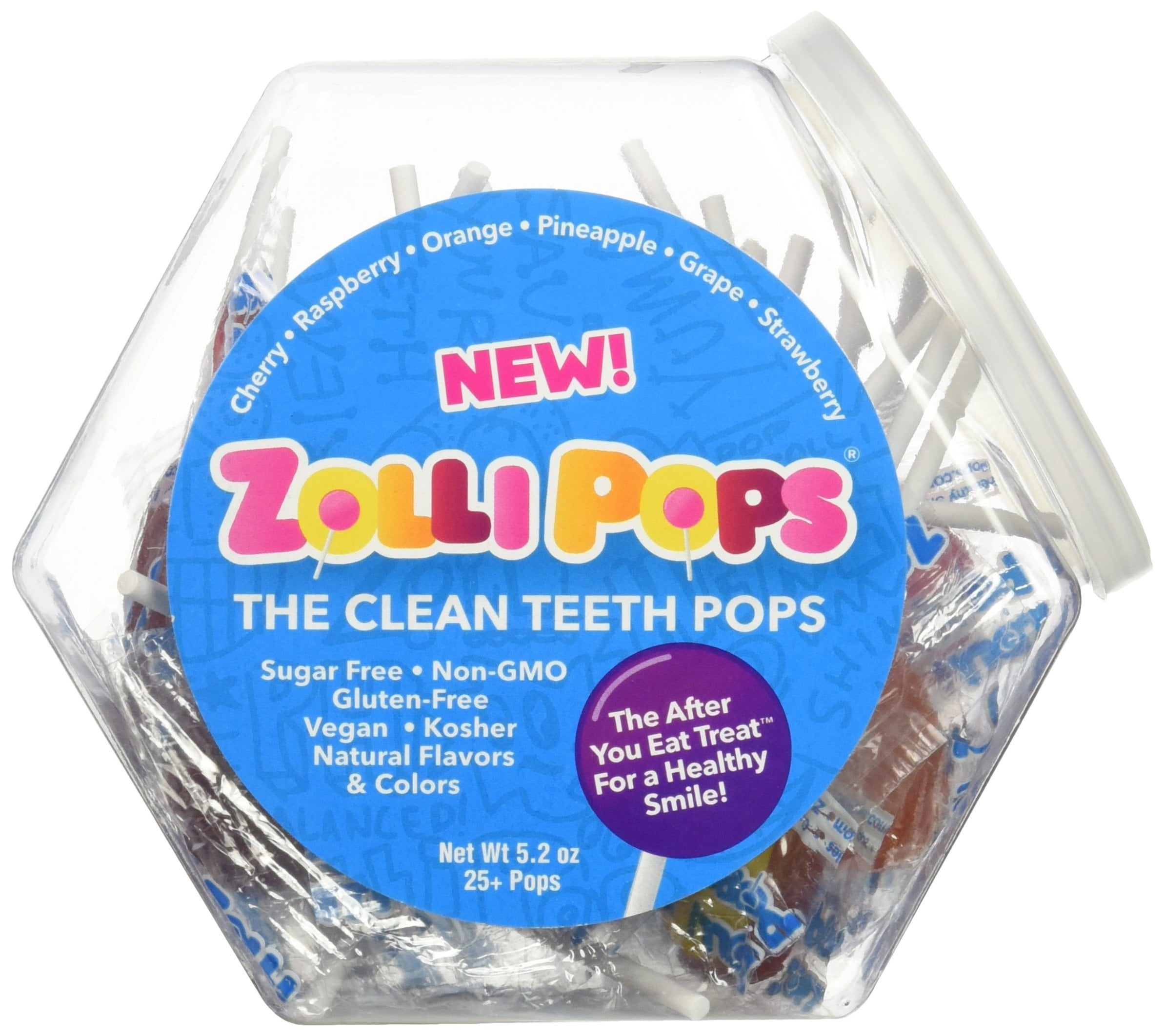 Zollipops Clean Teeth Lollipops, ESF27 Anti Cavity Lollipops, Delicious ...