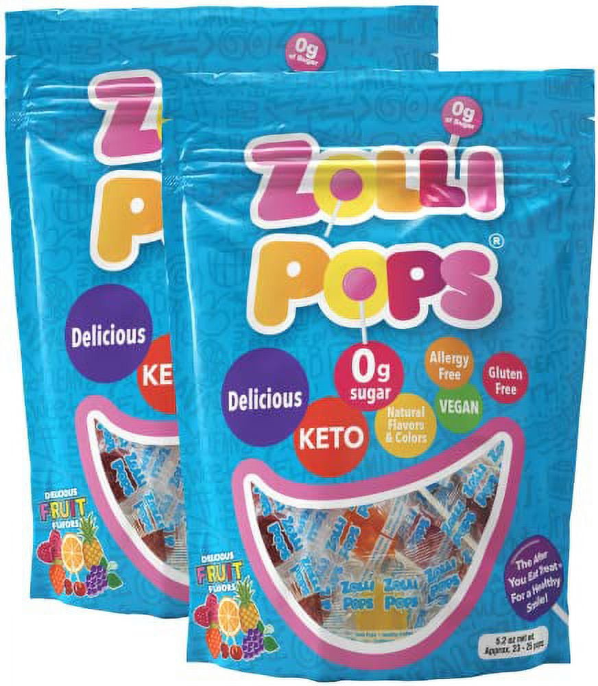 Zollipops Clean Teeth Lollipops, Natural Fruit, 10.4 Oz - Walmart.com