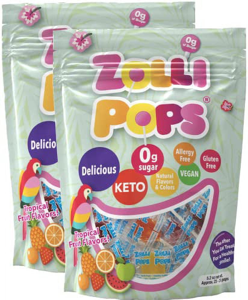 Zollipops Clean Teeth Lollipops, Tropical Flavors, 10.4 Ounce - Walmart.com