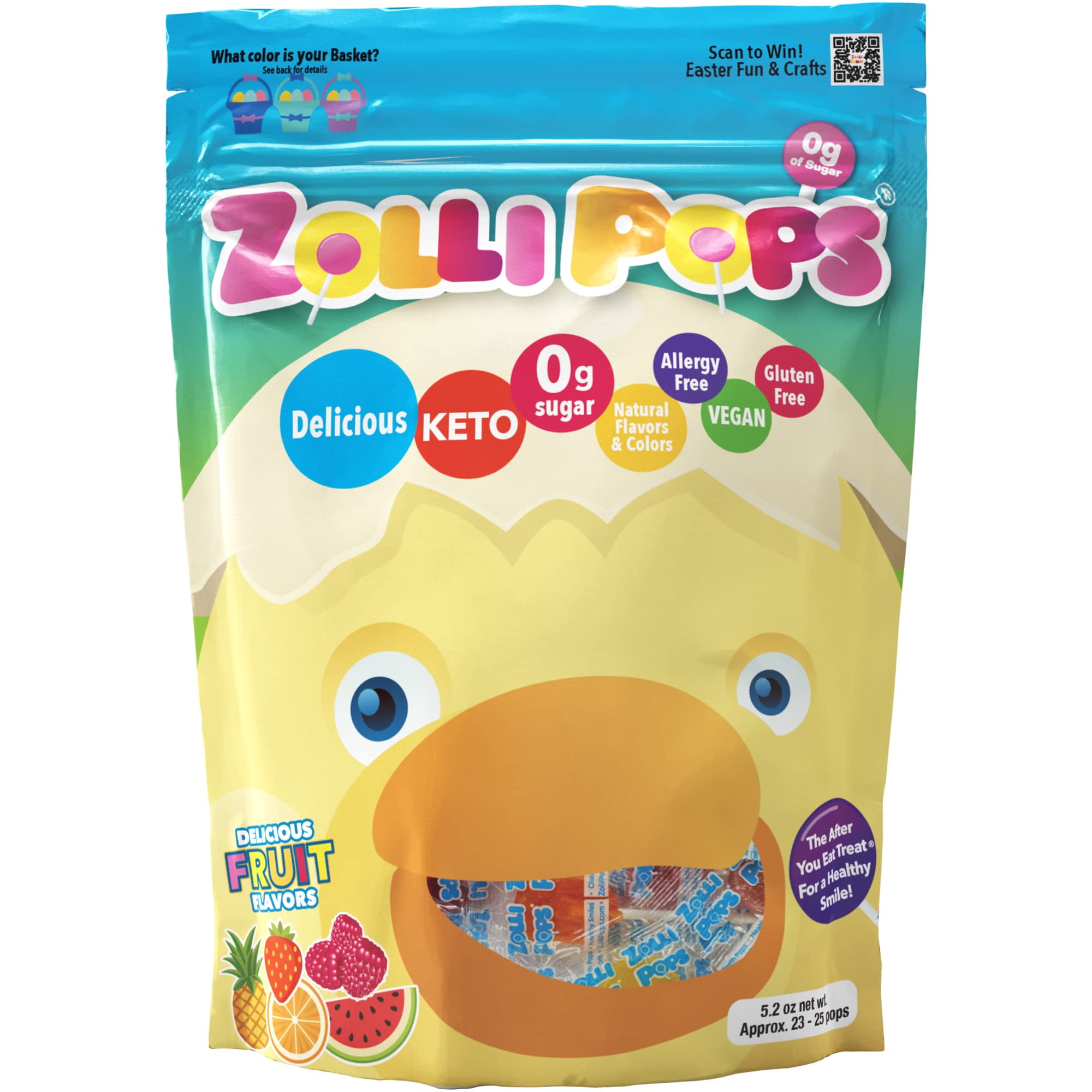Zollipops Easter Fruit Assorted AKF18 5.2oz (Chick) - Celebrate Easter ...