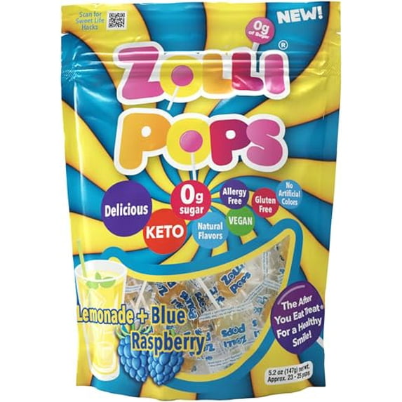 Zollipops Lemonade & Blue Raspberry - A Refreshing Duo of Lemonade and ...