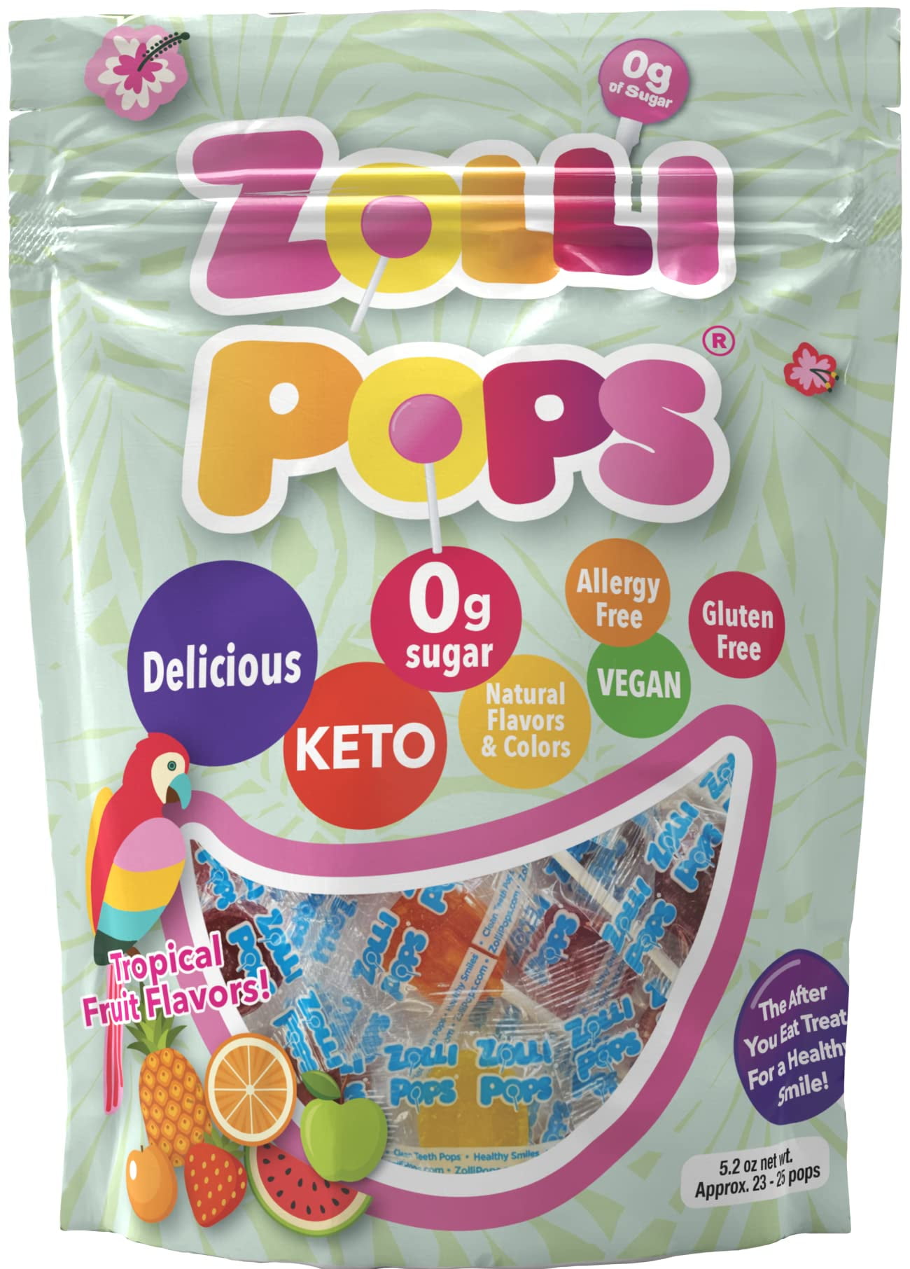 Zollipops The Clean Teeth MFF30 Pops, Anti Cavity Lollipops, Delicious ...
