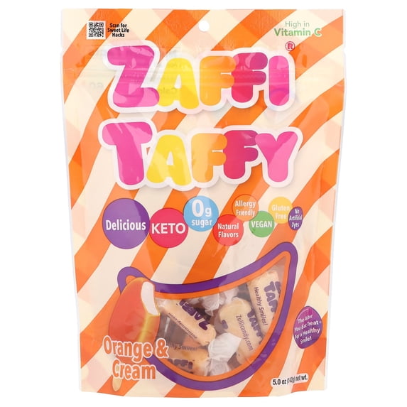 Zollipops Zaffi® Taffy, Orange & Cream, 5 oz (142 g) - Walmart.com