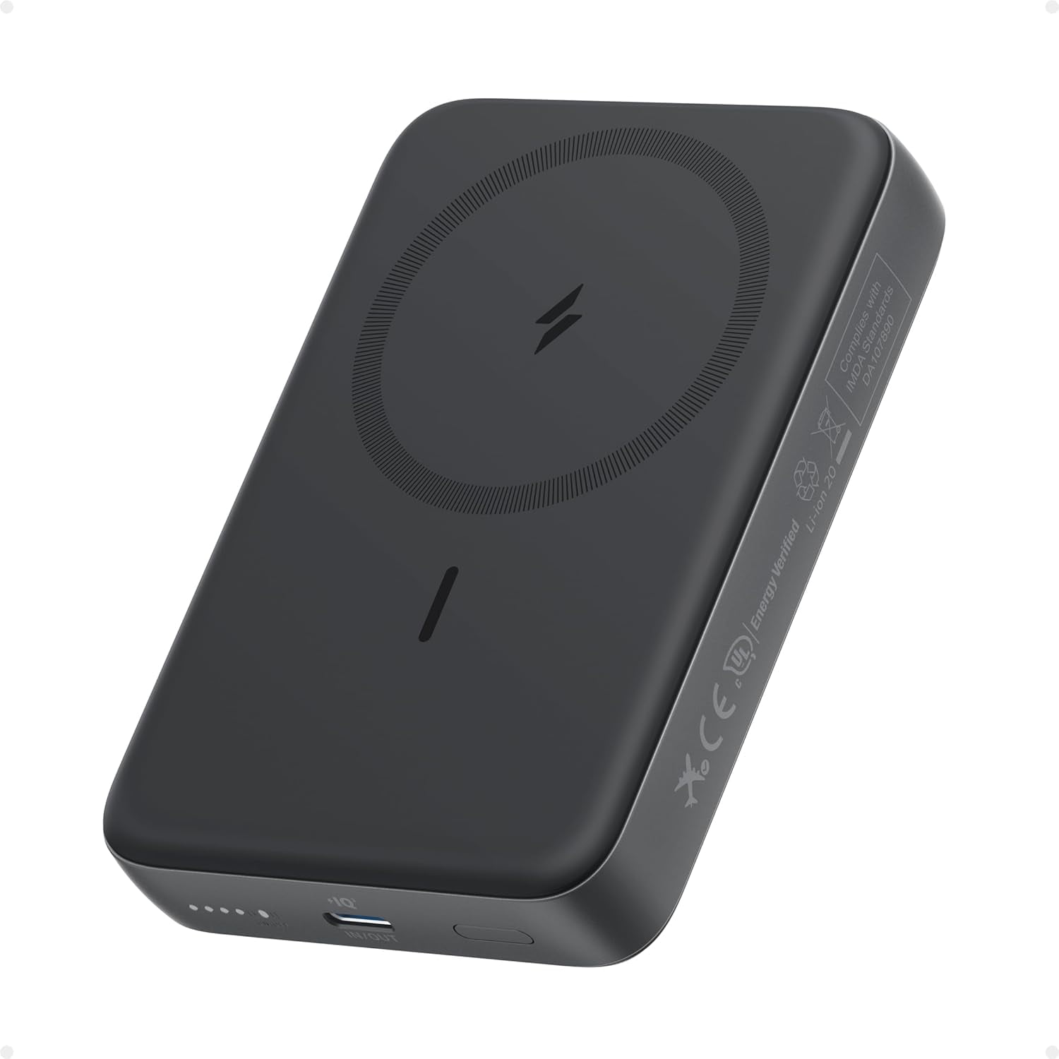 Zolo Magnetic Power Bank, Compact 10,000mAh Wireless Portable Charger ...