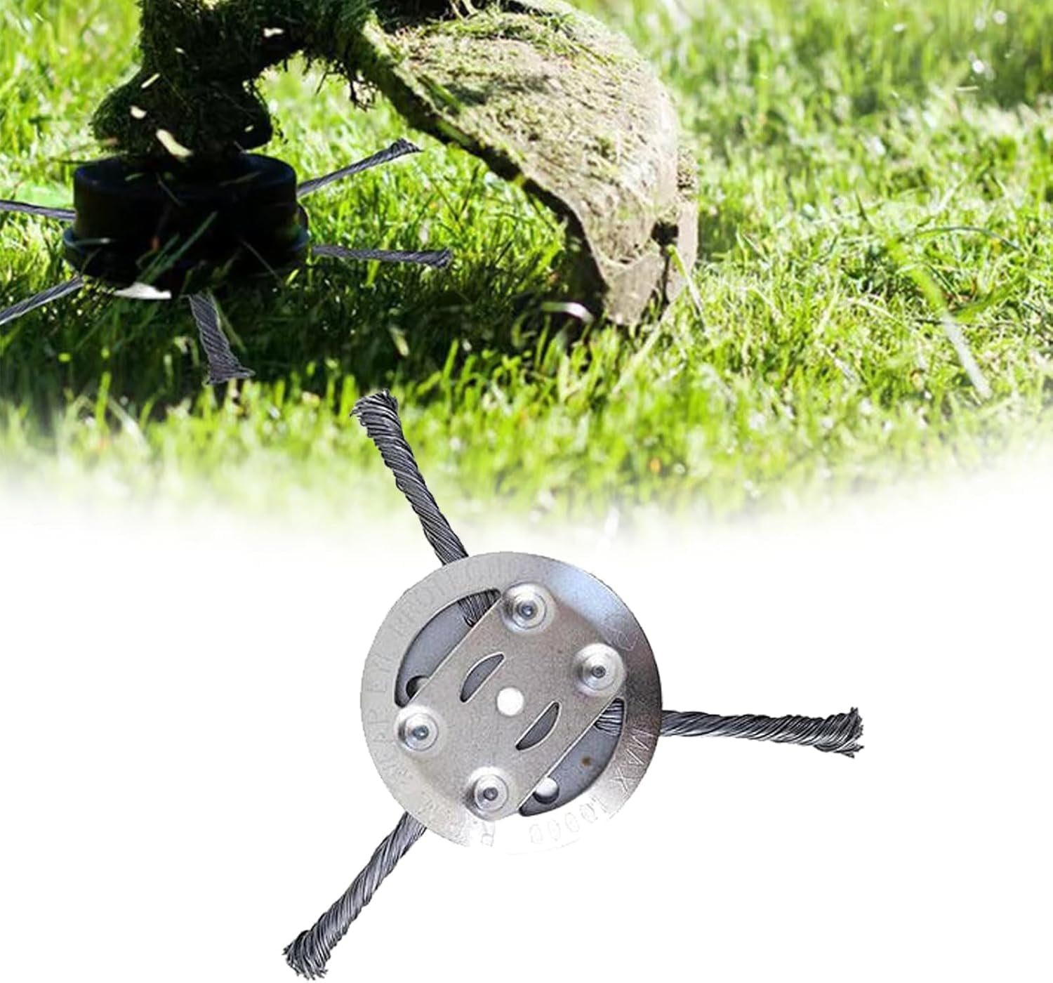 Zoloko 6Inch Steel Weed Eater Trimmer Head, Wire Rotary Brush Weed ...