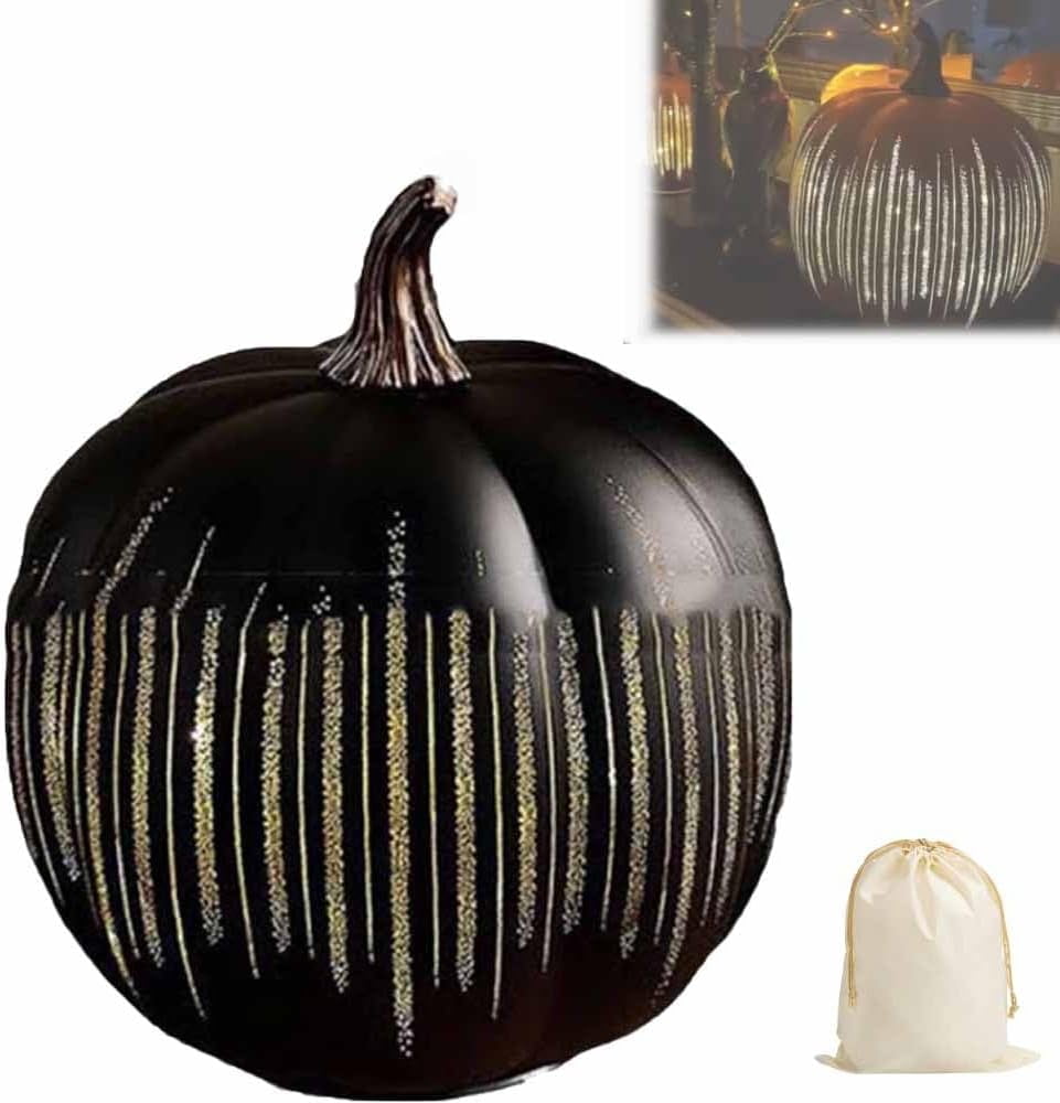 Zoloko Cherishous Twinkle Light Pumpkins, Timer Lighted Sparkling ...