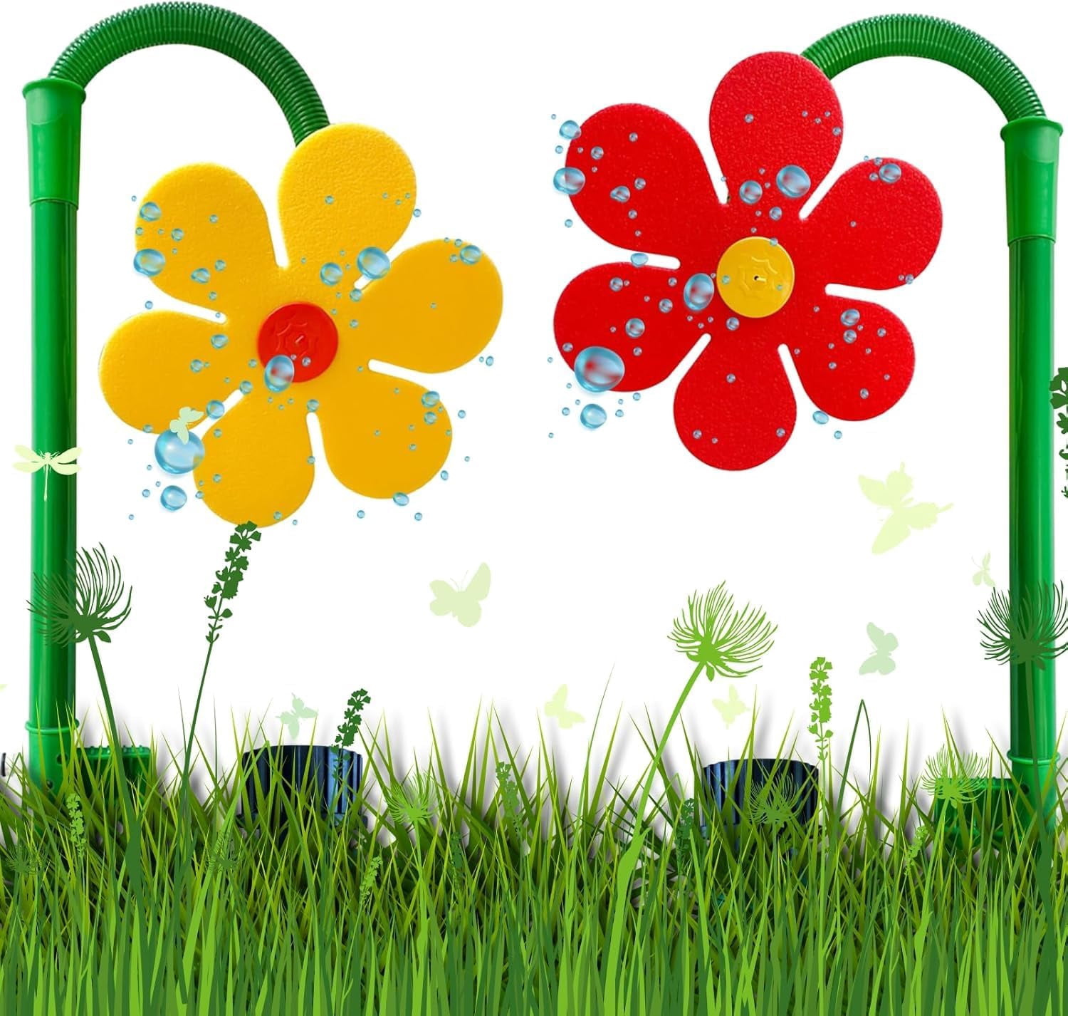 Zoloko Crazy Daisy Sprinkler, Sun Flower Garden Dancing Sprinklers ...