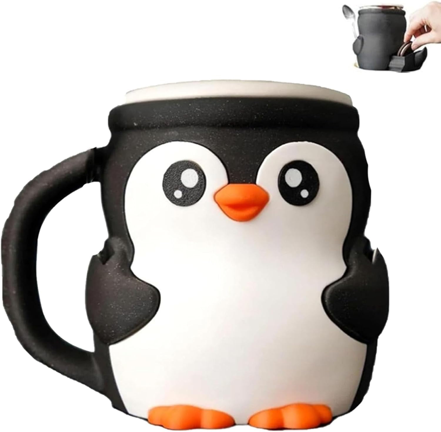 Zoloko Cute Penguin Ice Cream Pint Holder With Side For Spoon And ...