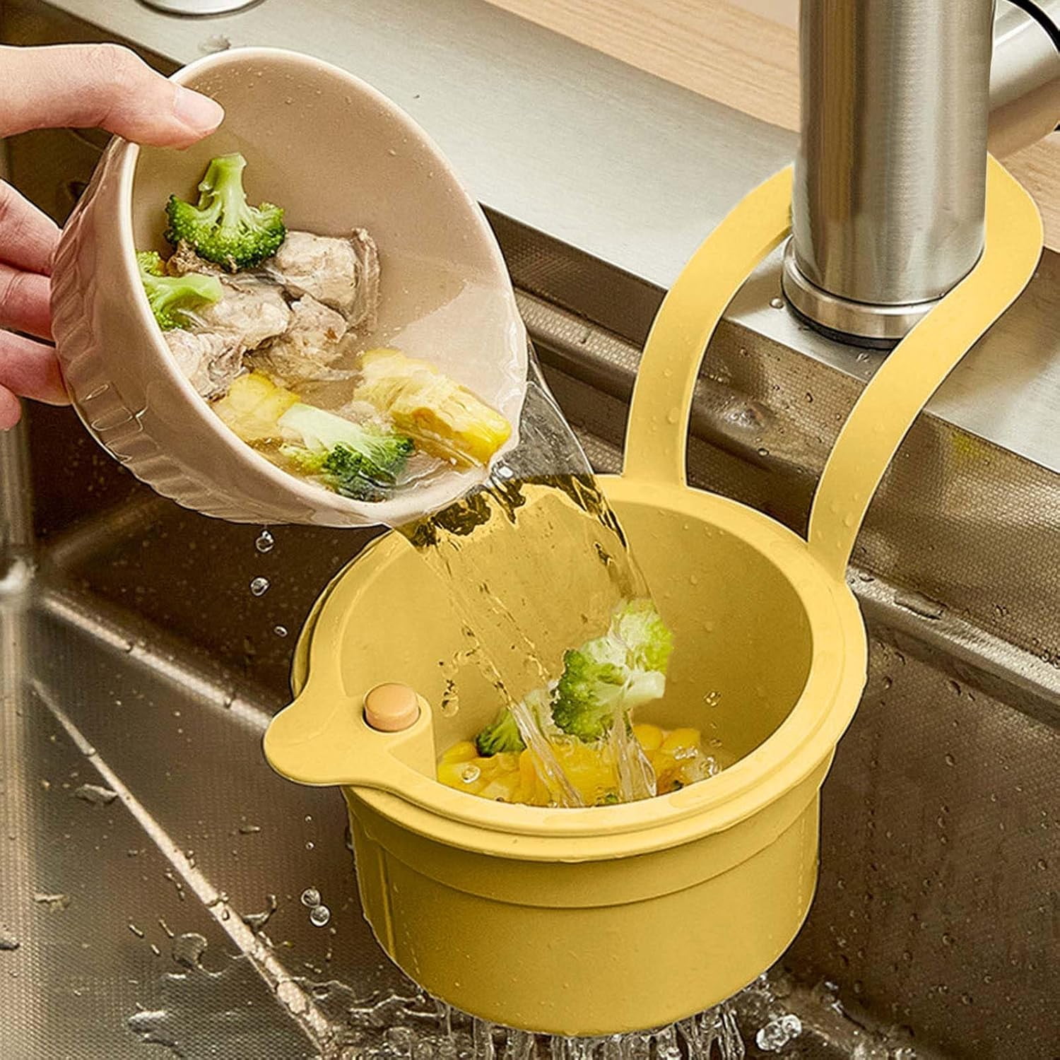 Zoloko Kitchen Sink Strainer Basket, Self Cleaning Sink Food Waste ...