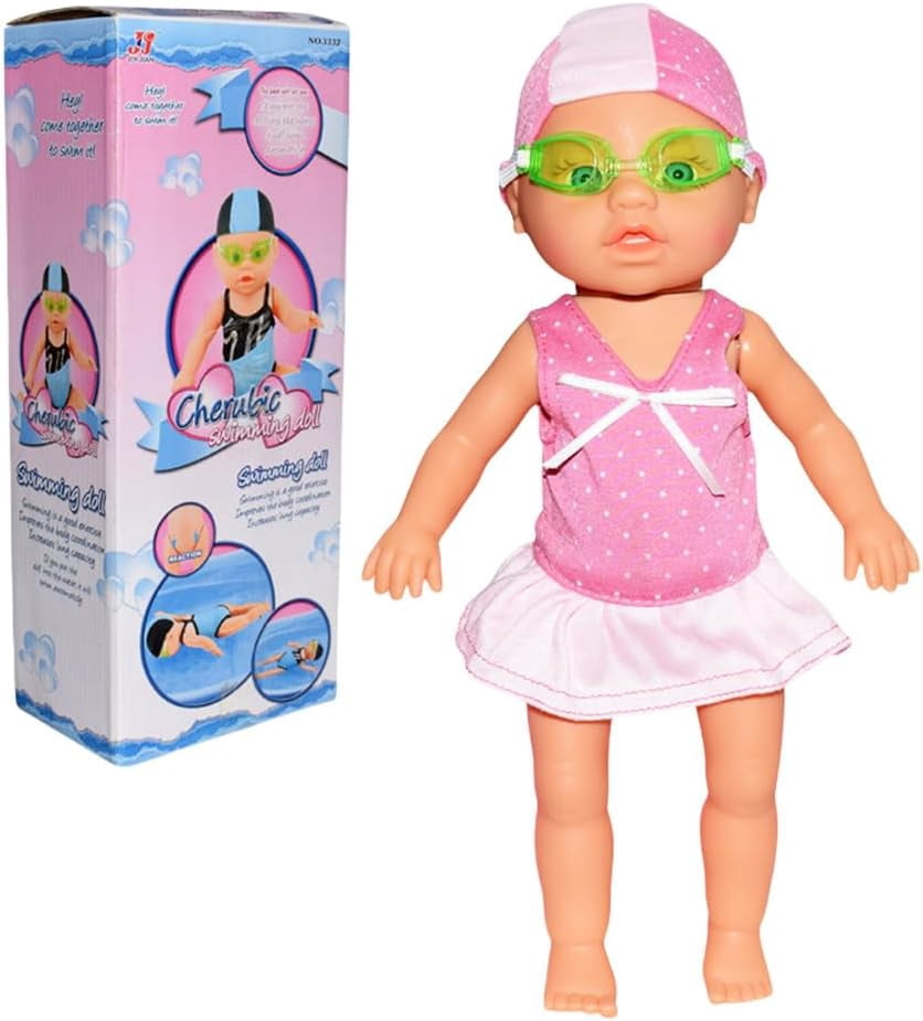 Zoloko Swimmer Doll Waterproof Kids Bathroom Bath Toy with Movable ...