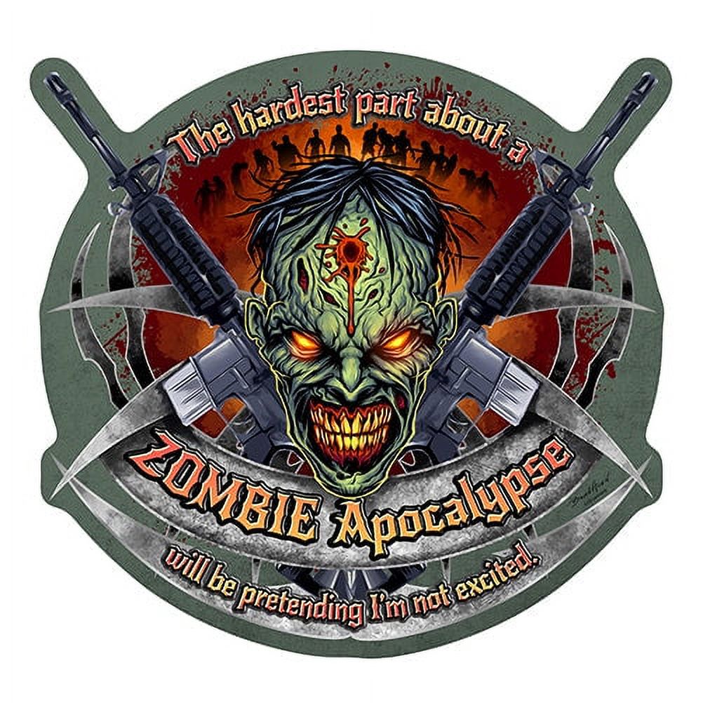 Zombie Apocalypse Novelty Sign | Indoor/Outdoor | Funny Home Décor for ...