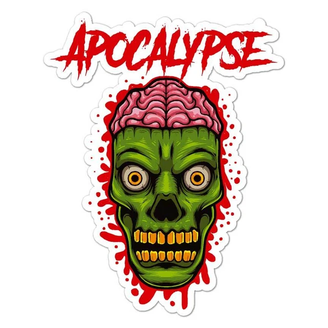 Zombie Apocalypse Sticker Indoor Outdoor Phone Decal Water Bottle ...