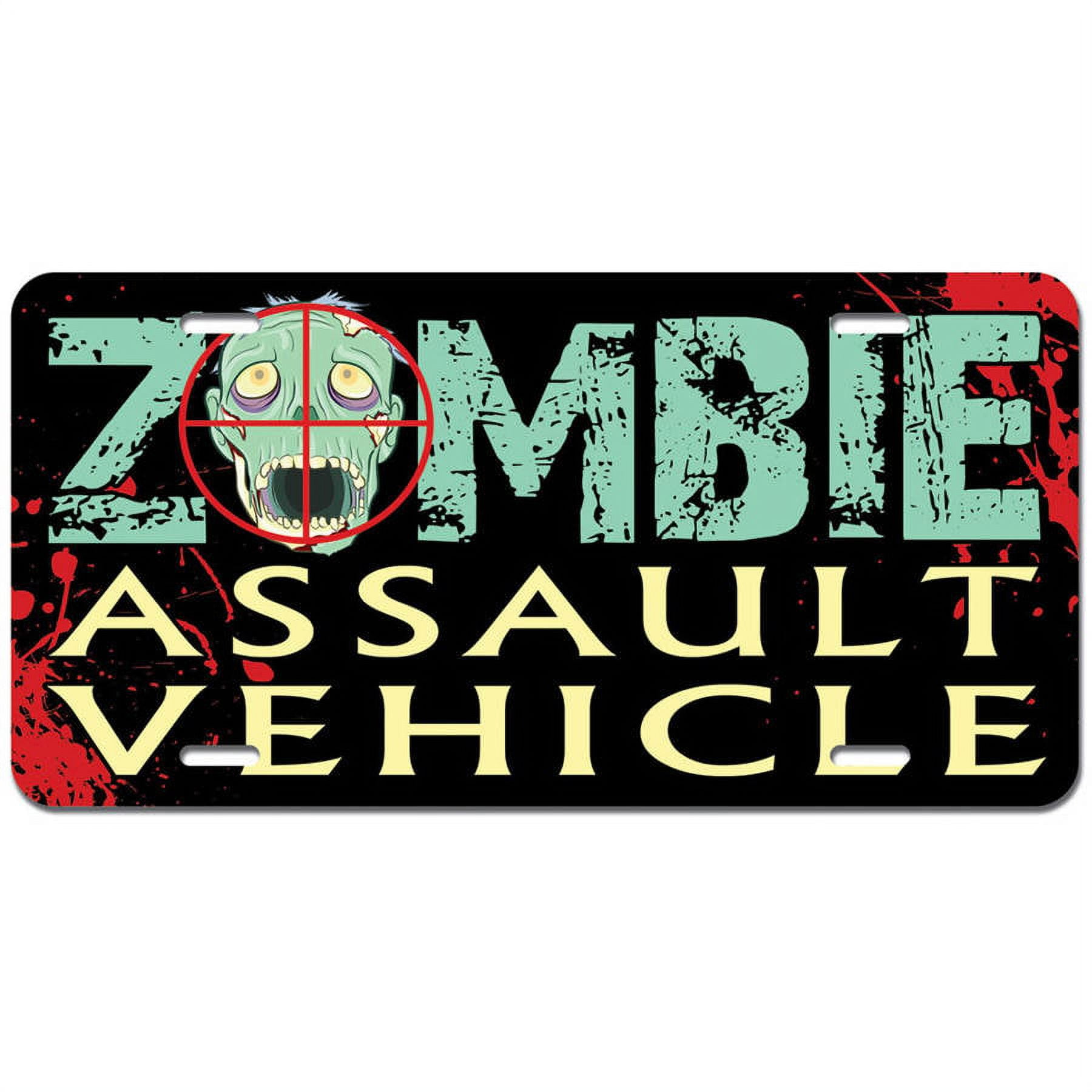 Zombie Assault Vehicle - Hunter Killer Novelty Metal Vanity License Tag ...