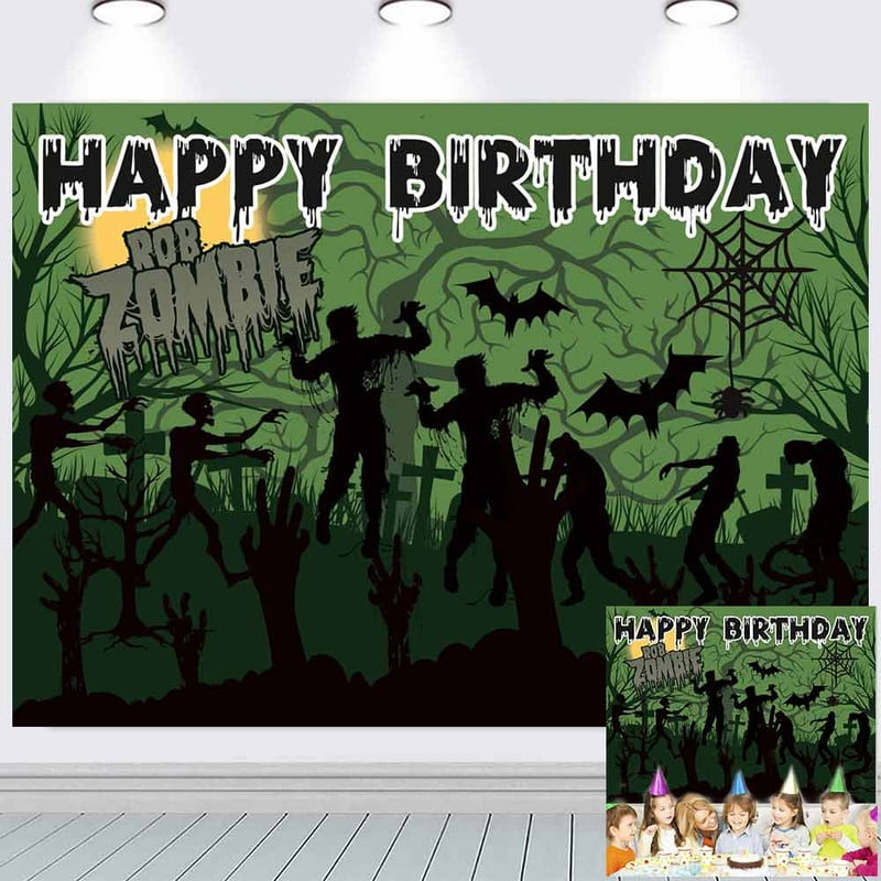 Zombie Birds Backdrop Banner Party Supplies Poster Movie Theme ...