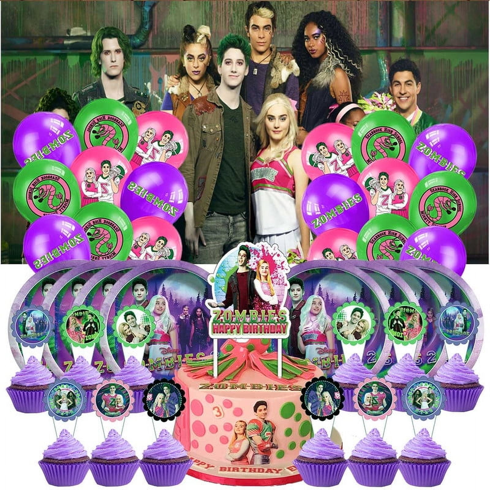 Zombie Birthday Party Supplies Balloons Paper Plates Decoration Cake ...