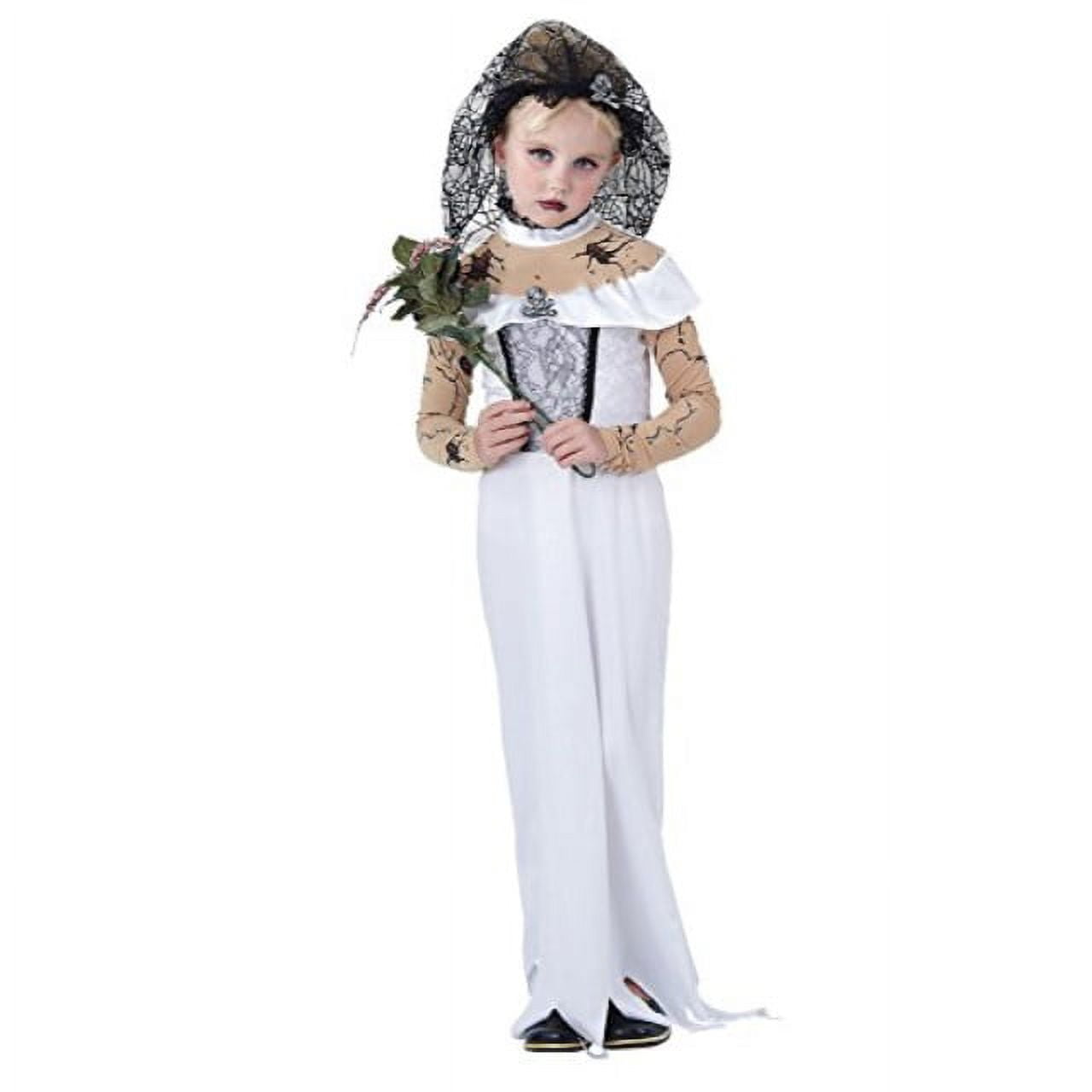 Zombie Bride Large Childrens Costume Female 9 12 Years Kids White Fancy ...