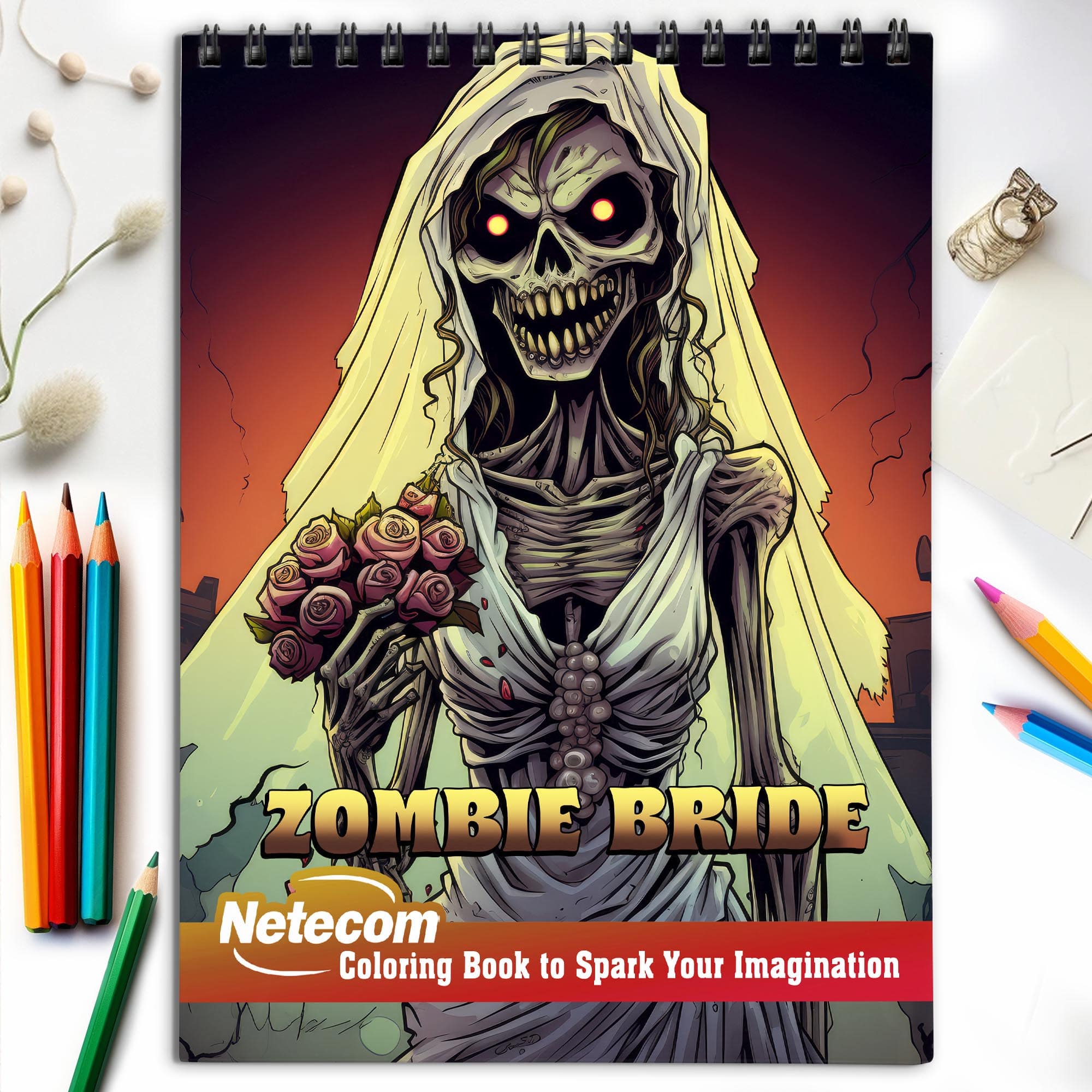 Zombie Bride Spiral Bound Coloring Book, Embrace the Unconventional ...