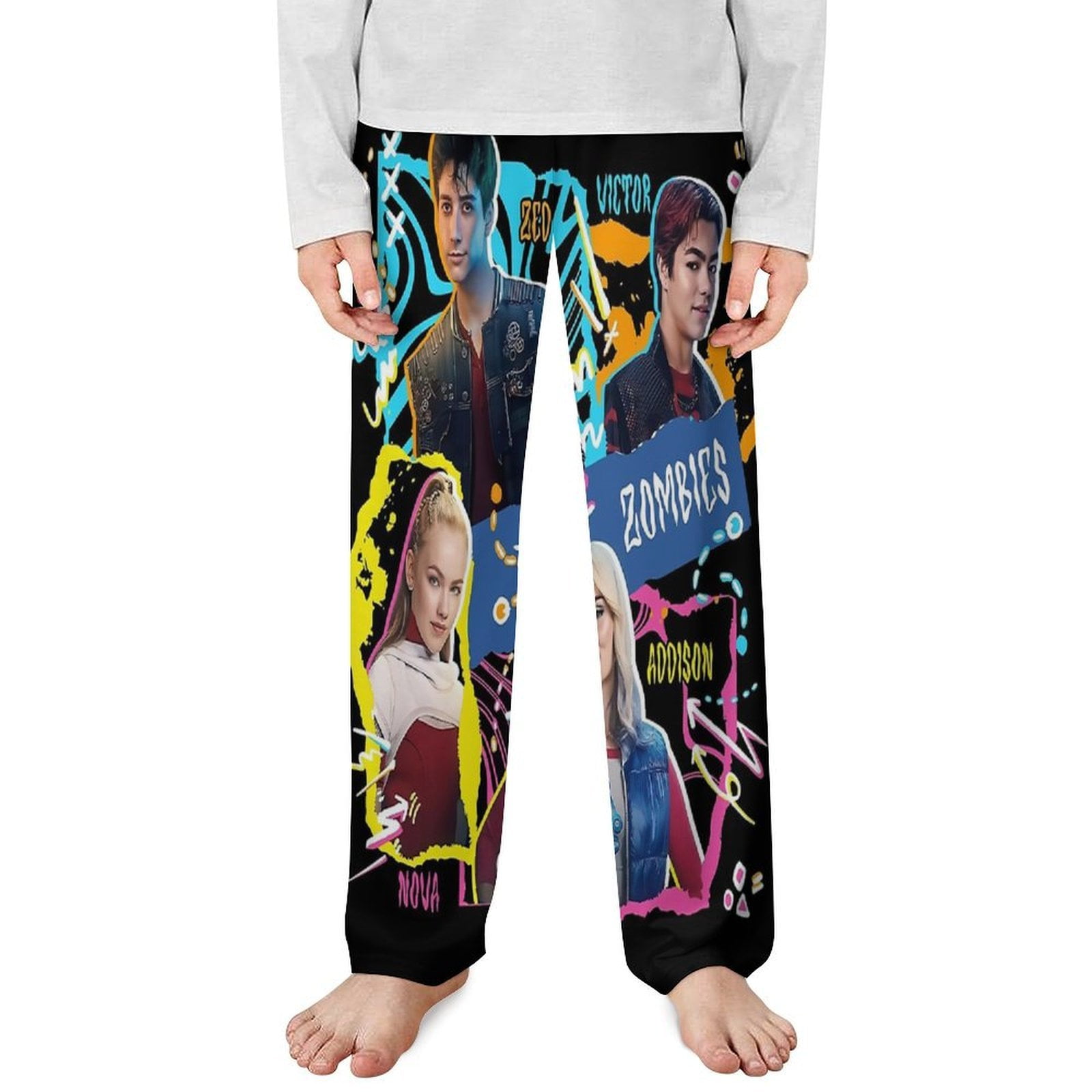 Zombie Character Pajama Pants Cartoon Casual Lounge PJ Bottoms with ...