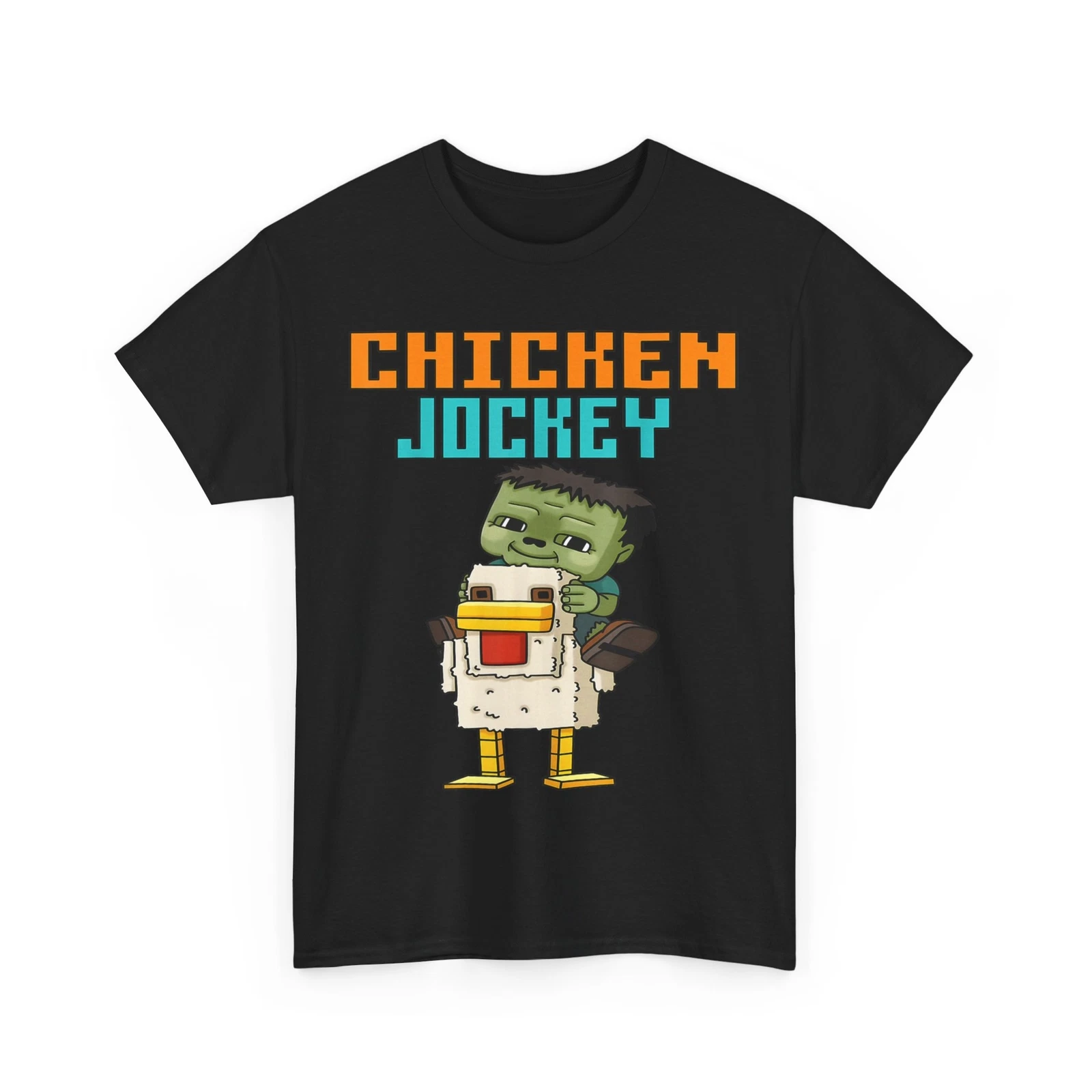 Zombie Chicken Zombie Jockey Pixel Funny Gamer Tshirt - Walmart.com