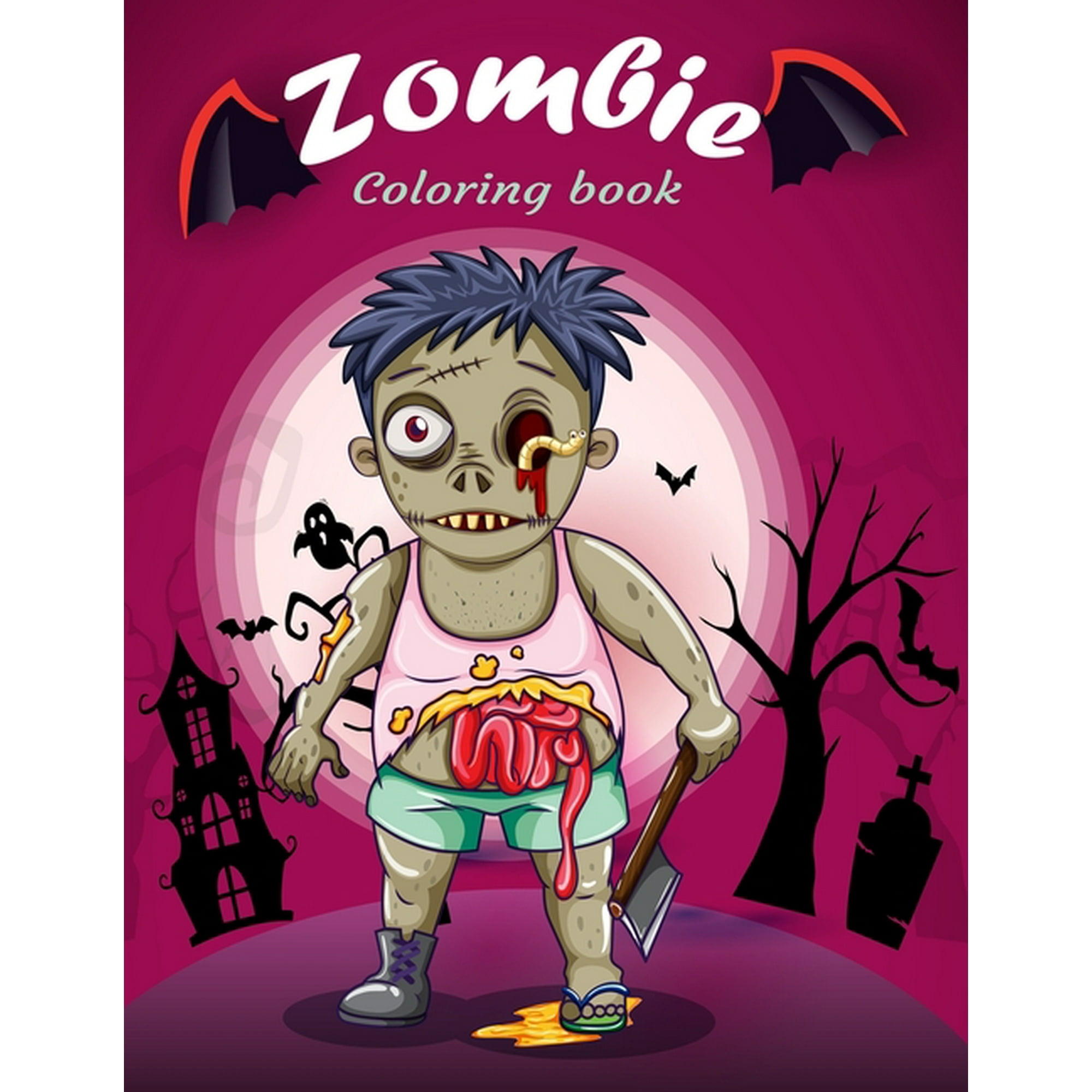 Scary Zombie Halloween Coloring Pages